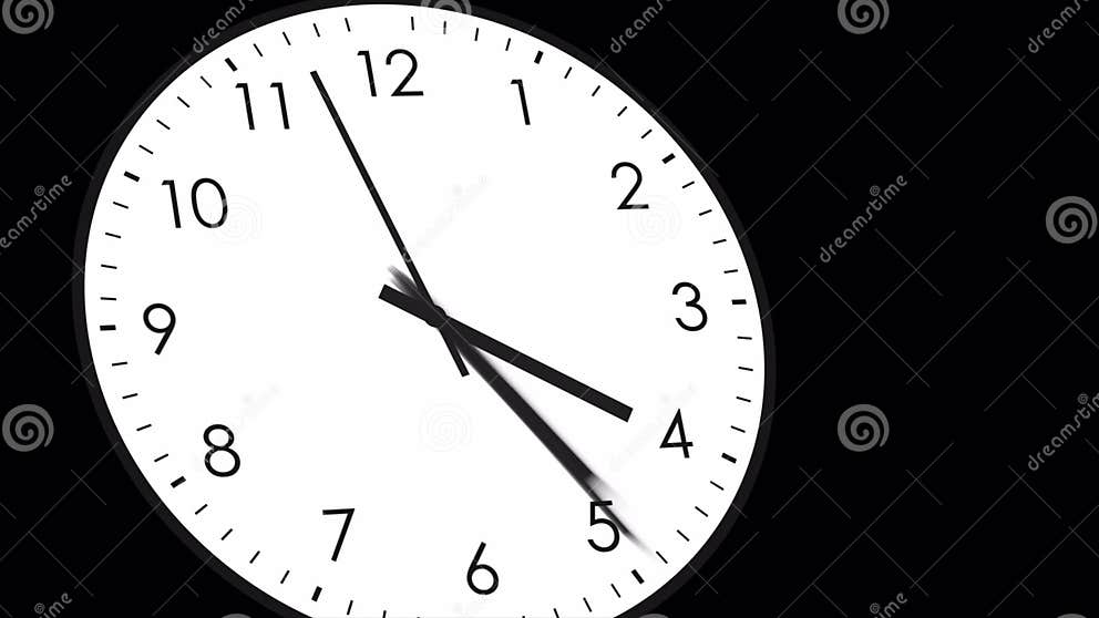 Counting Down Clock Isolated Animated. 3D Animation Clock Design Video ...