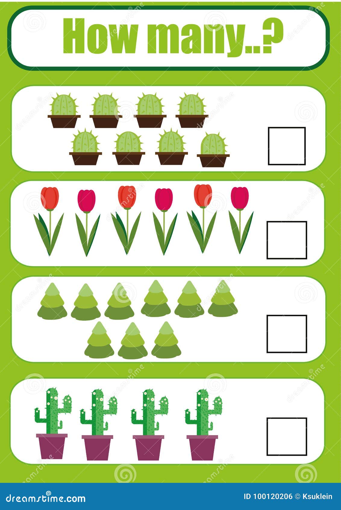 Counting Educational Children Game, Kids Activity Worksheet. How Many ...