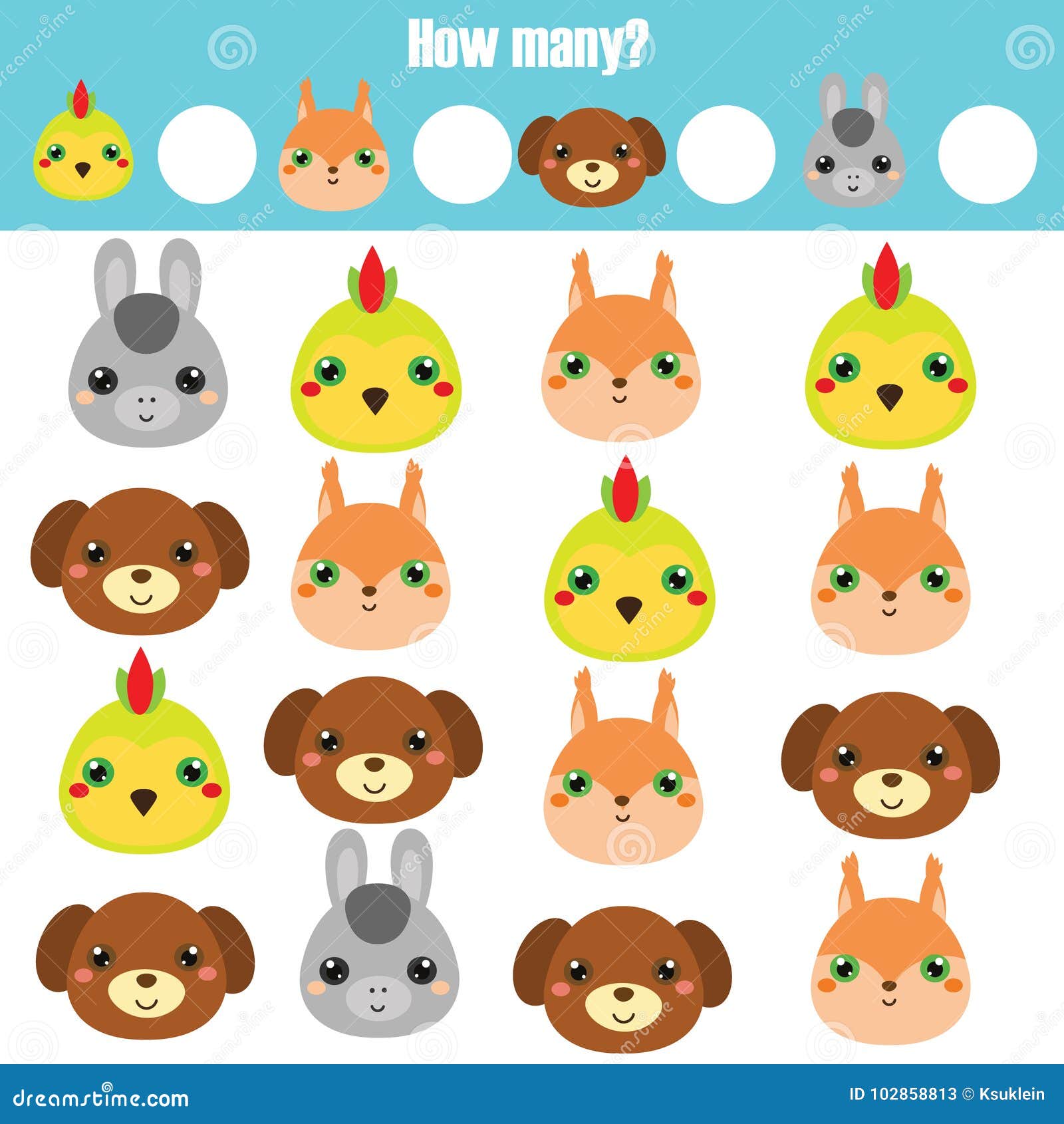 Counting Educational Children Game, Math Kids Activity. Stock Vector ...