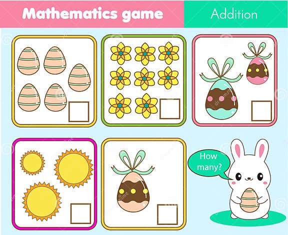 Counting Educational Children Game, Math Kids Activity. How Many ...