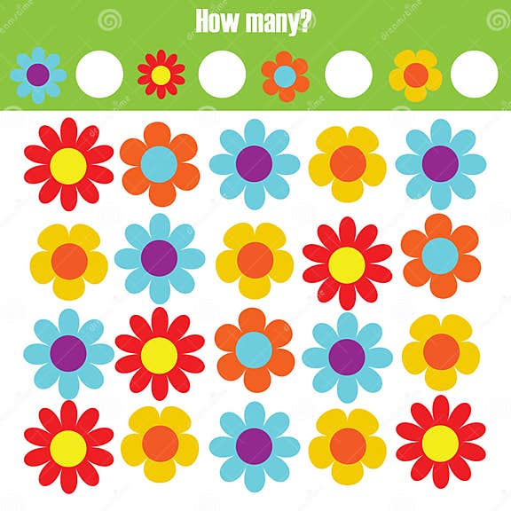 Counting Educational Children Game, Math Kids Activity. How Many ...