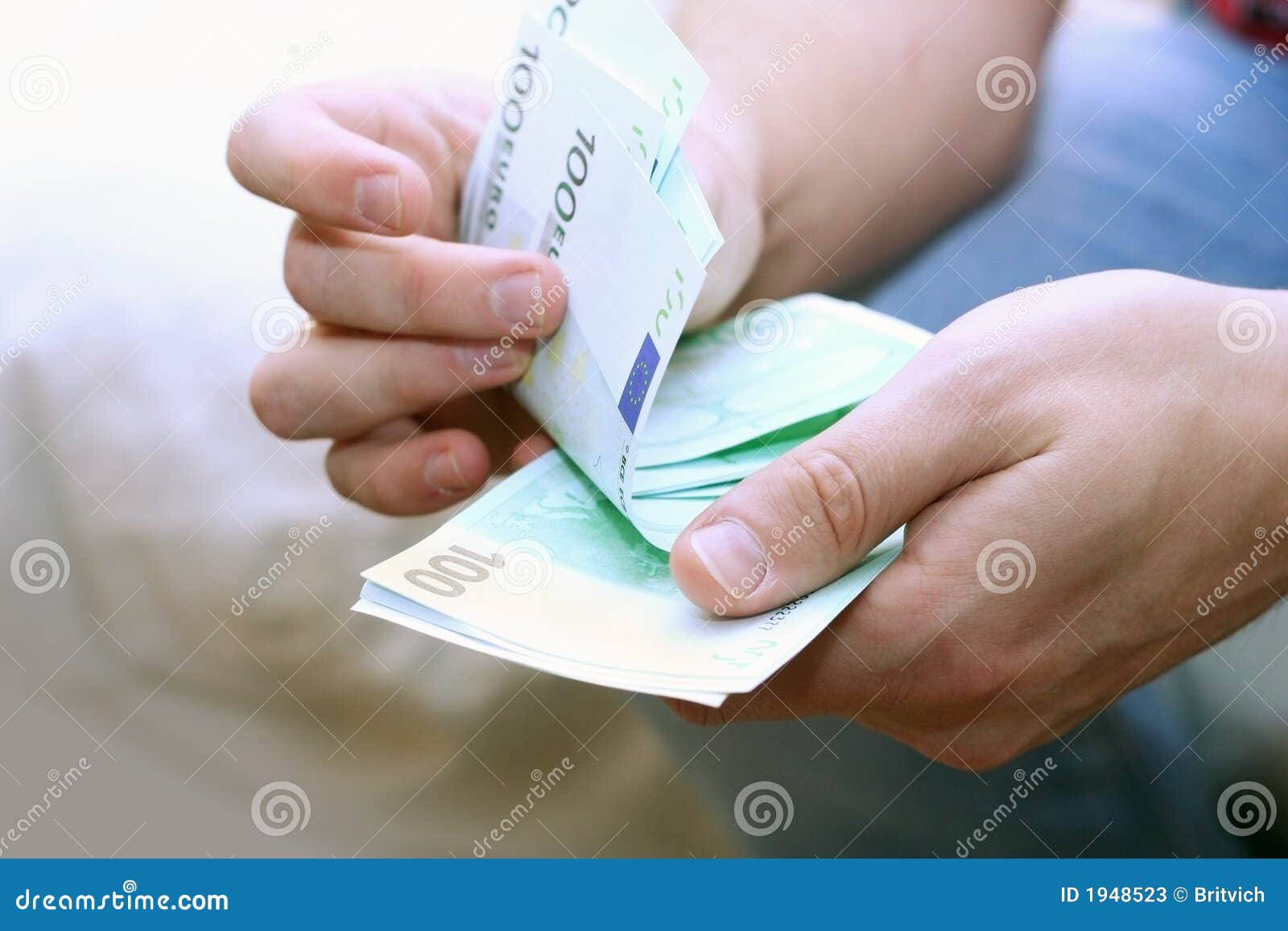 Counting euros stock image. Image of obligation, payments - 1948523