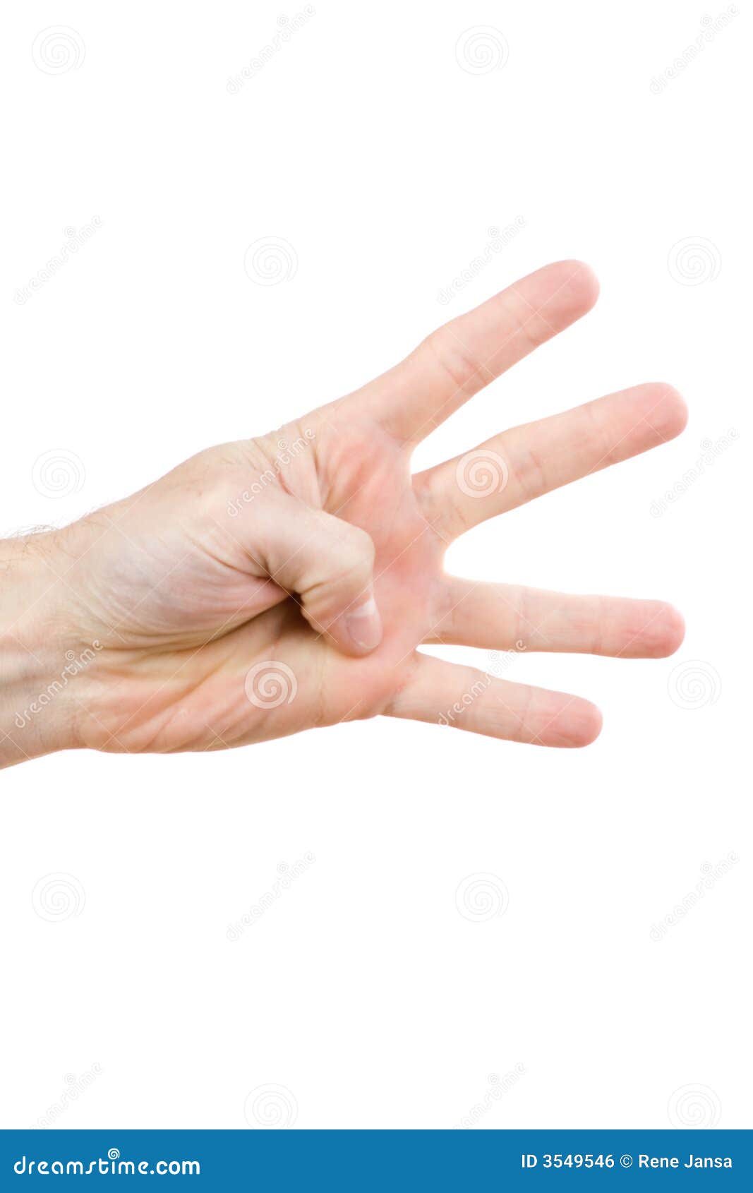 Counting four stock photo. Image of white, human, left - 3549546