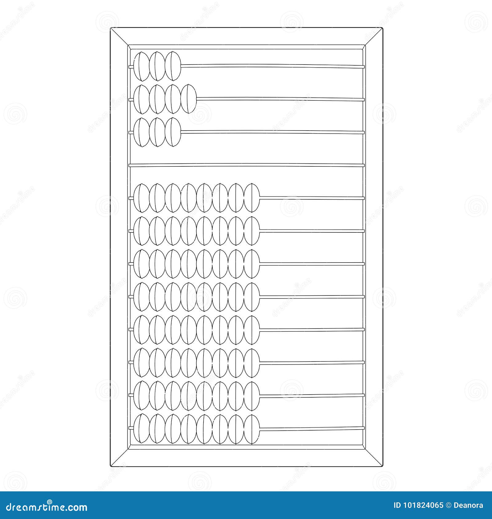 Counting Frame Or Abacus Outline Royalty-Free Stock Photo ...