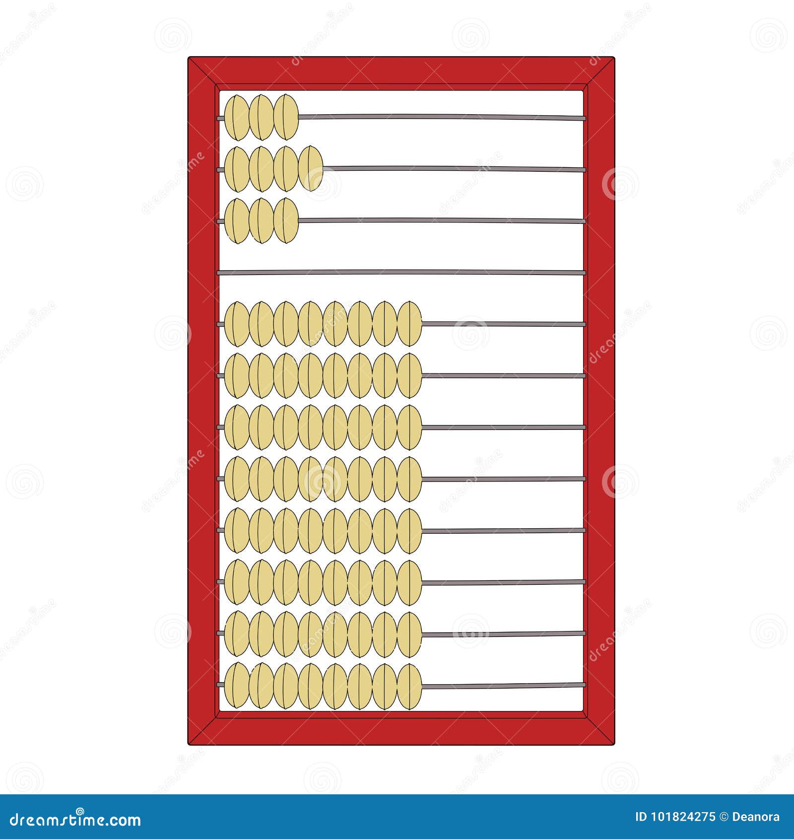 Counting Frame Or Abacus Outline Royalty-Free Stock Photo ...