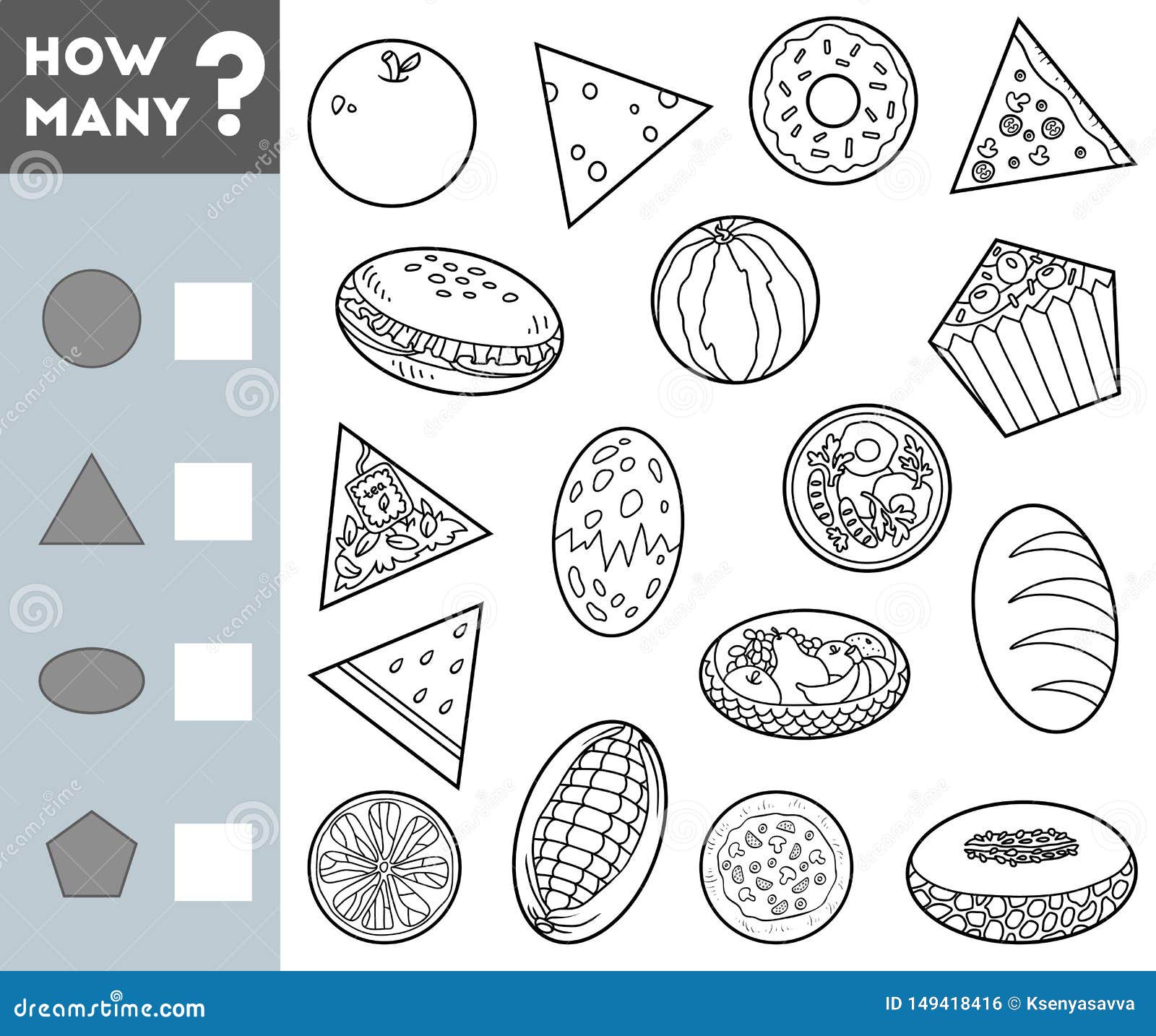 Counting Cheese Slices Visual Logic Puzzle Cartoon Vector ...