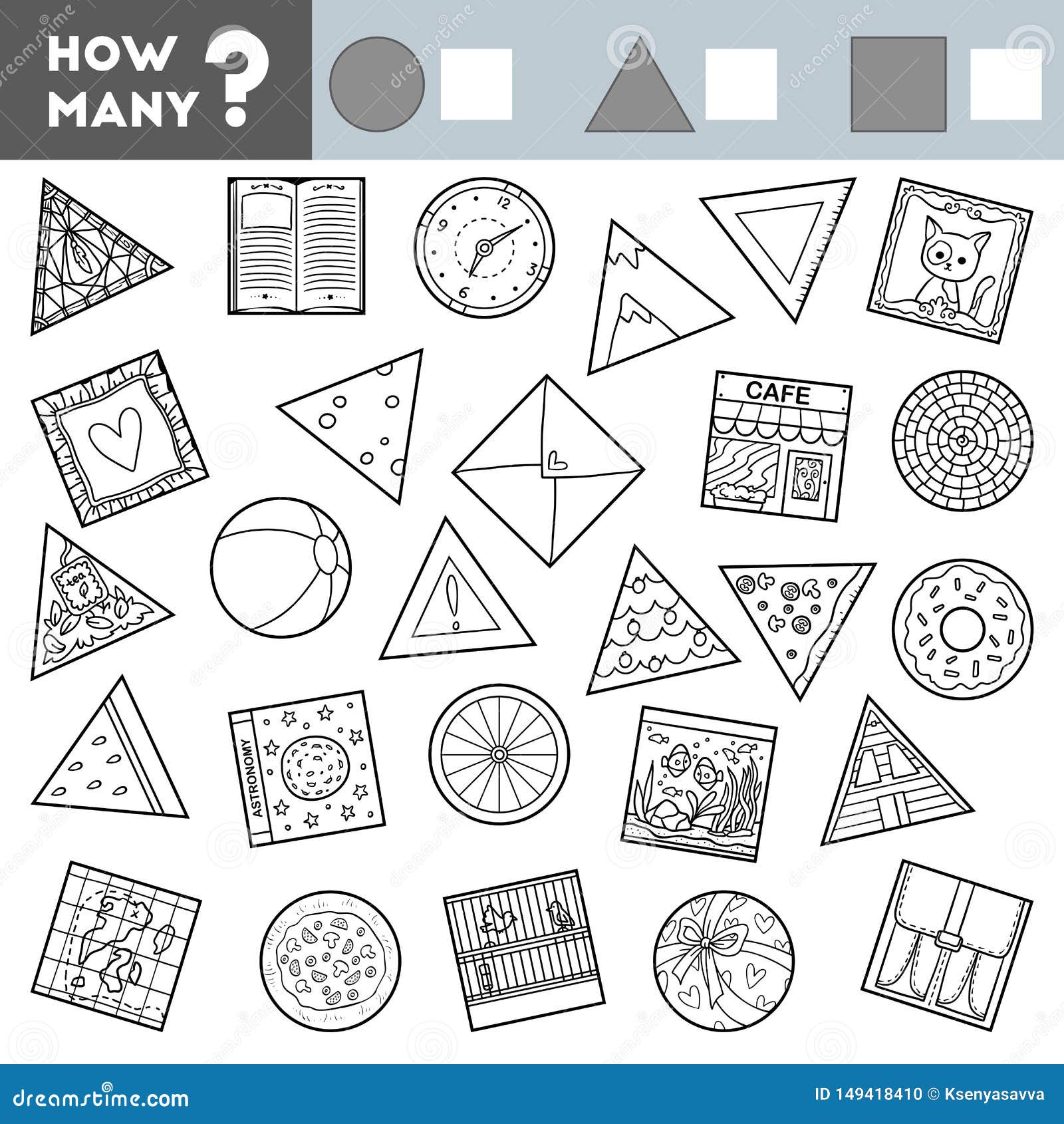 Counting Cheese Slices Visual Logic Puzzle Cartoon Vector ...