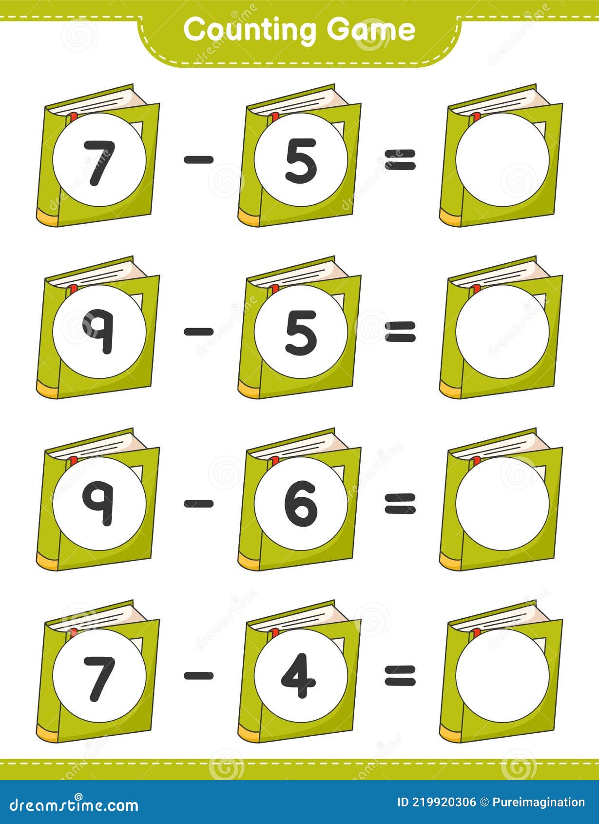 Counting Game, Count the Number of Book and Write the Result ...