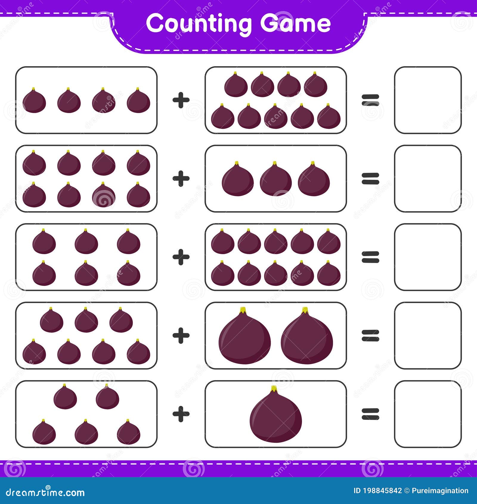 Counting Game, Count the Number of Fig and Write the Result ...