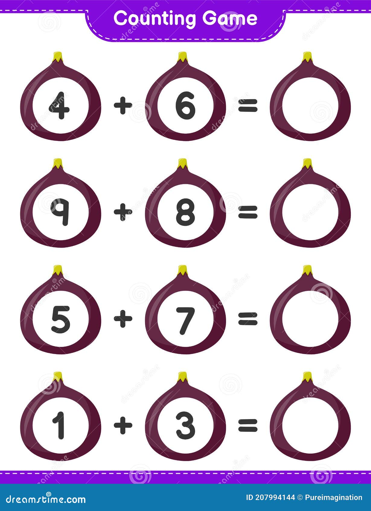 Counting Game, Count the Number of Fig and Write the Result ...
