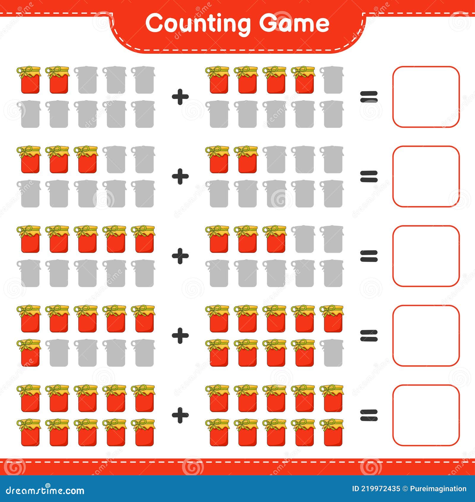 Counting Game, Count the Number of Jam and Write the Result ...