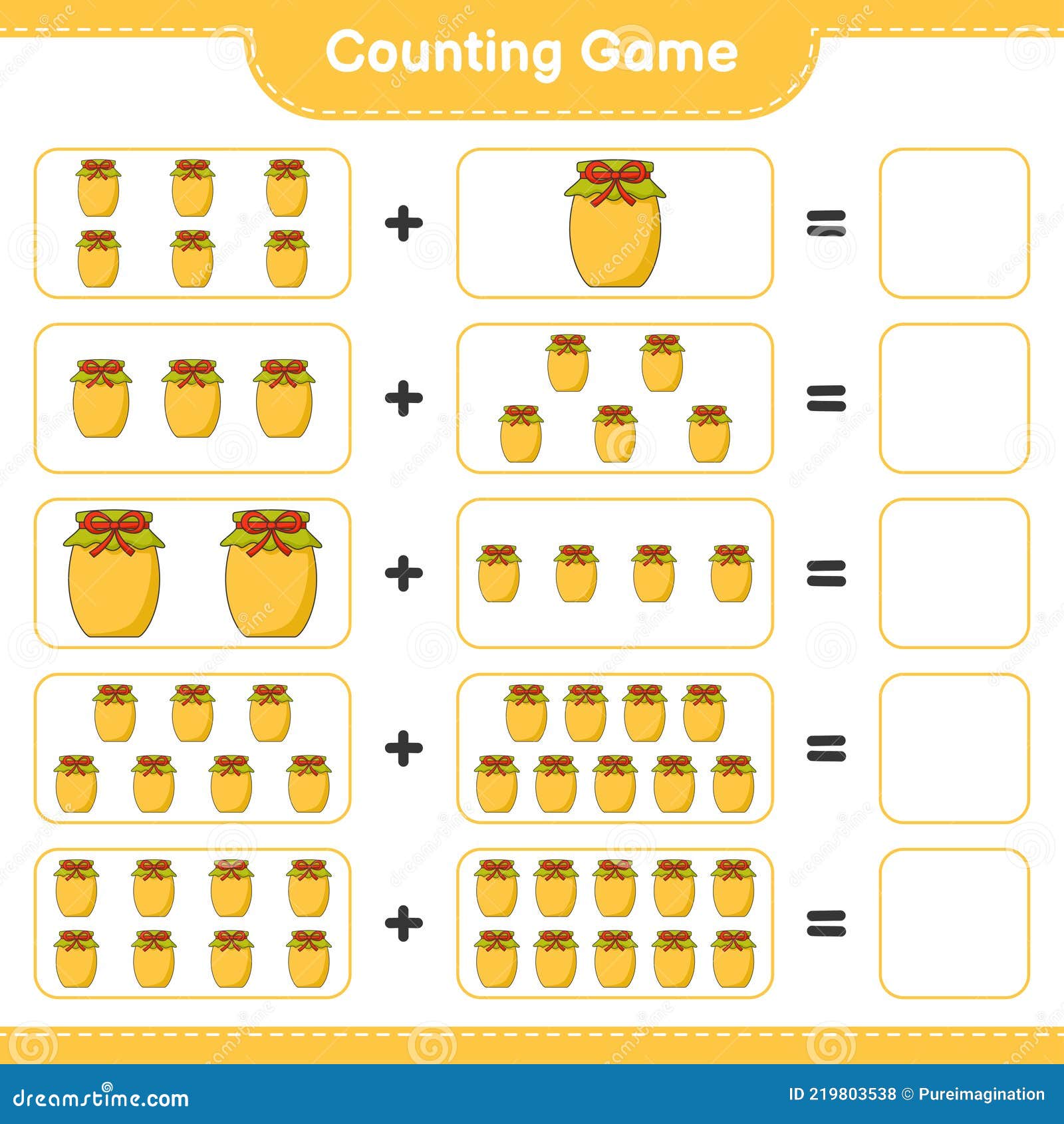 Counting Game, Count the Number of Jam and Write the Result ...