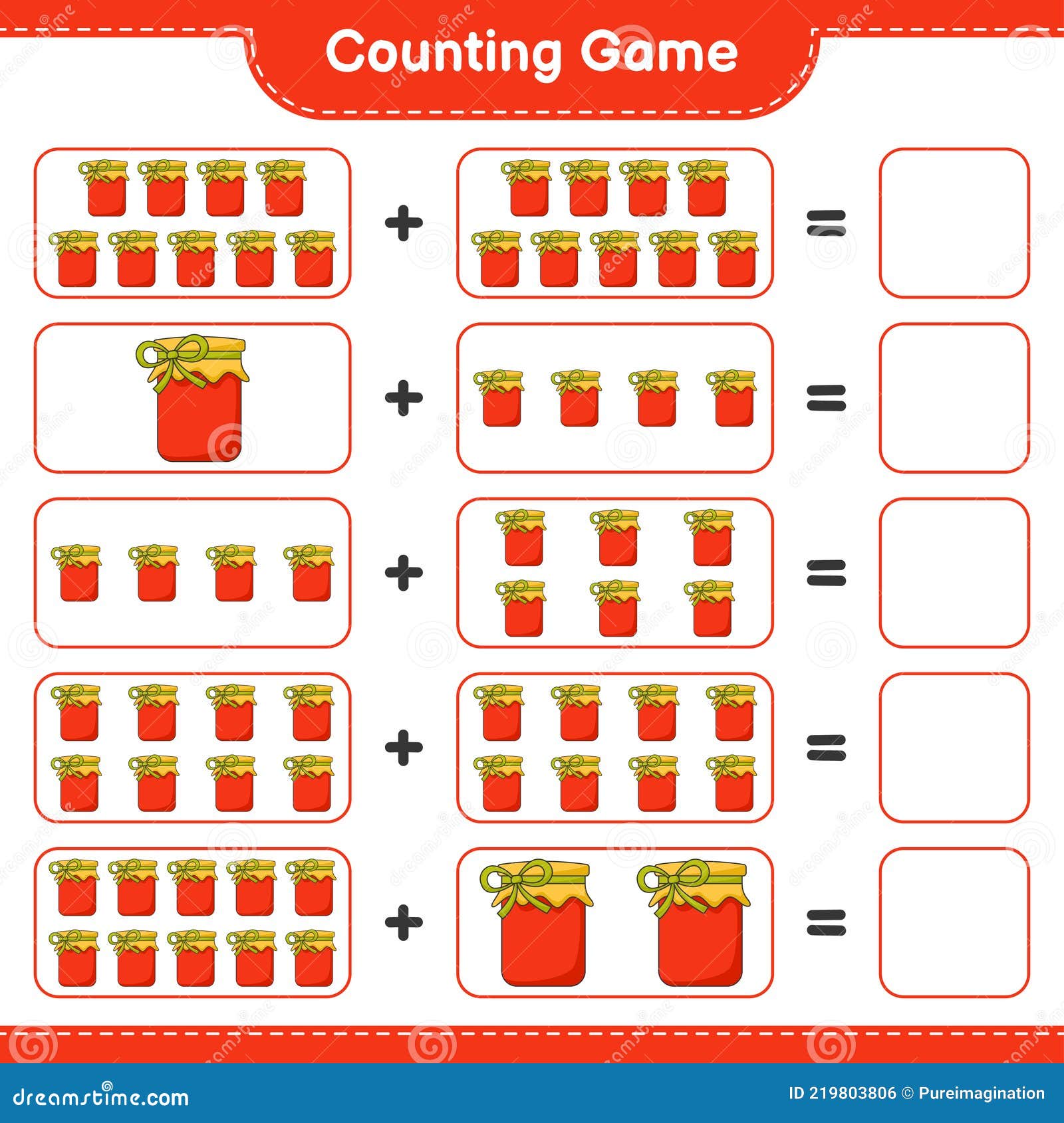 Counting Game, Count the Number of Jam and Write the Result ...