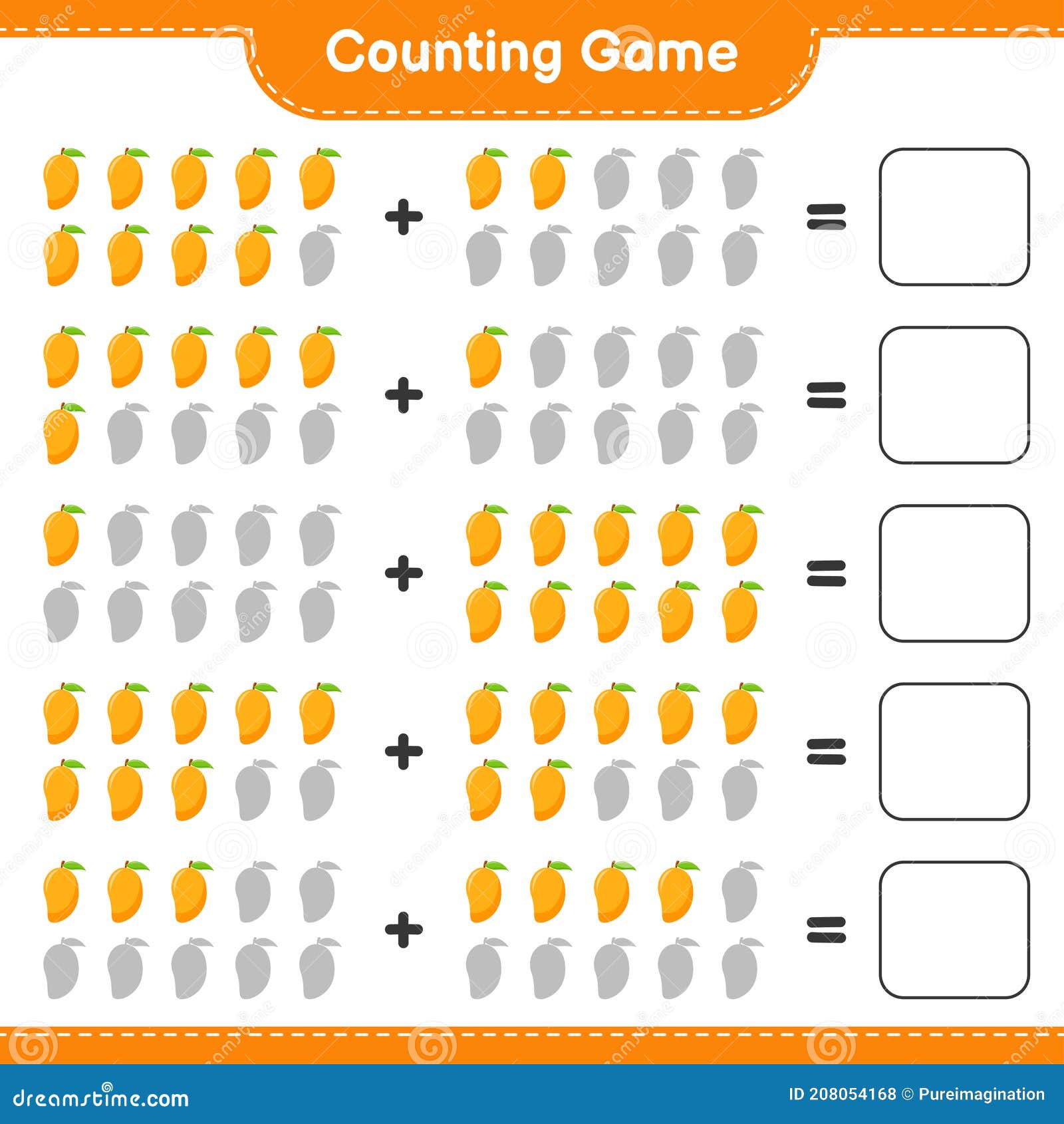 Counting Game, Count the Number of Mango and Write the Result ...