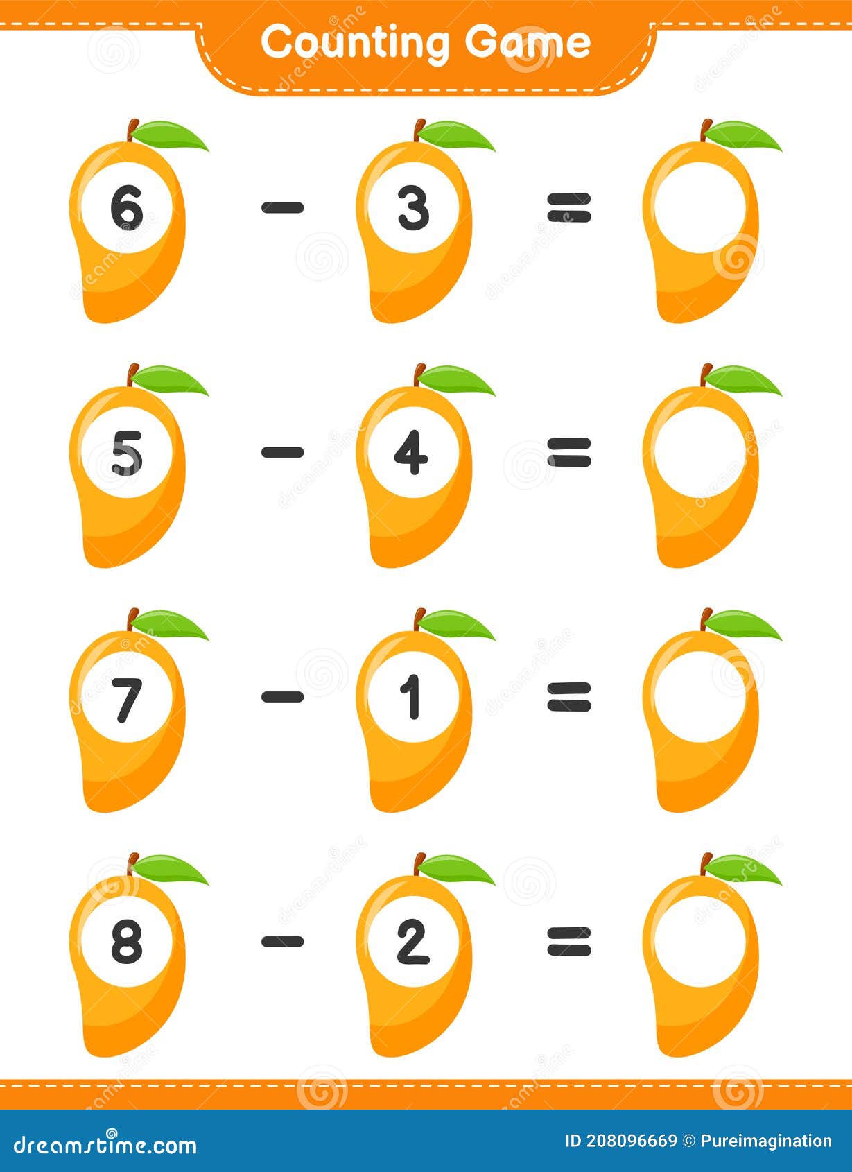 Counting Game, Count the Number of Mango and Write the Result ...