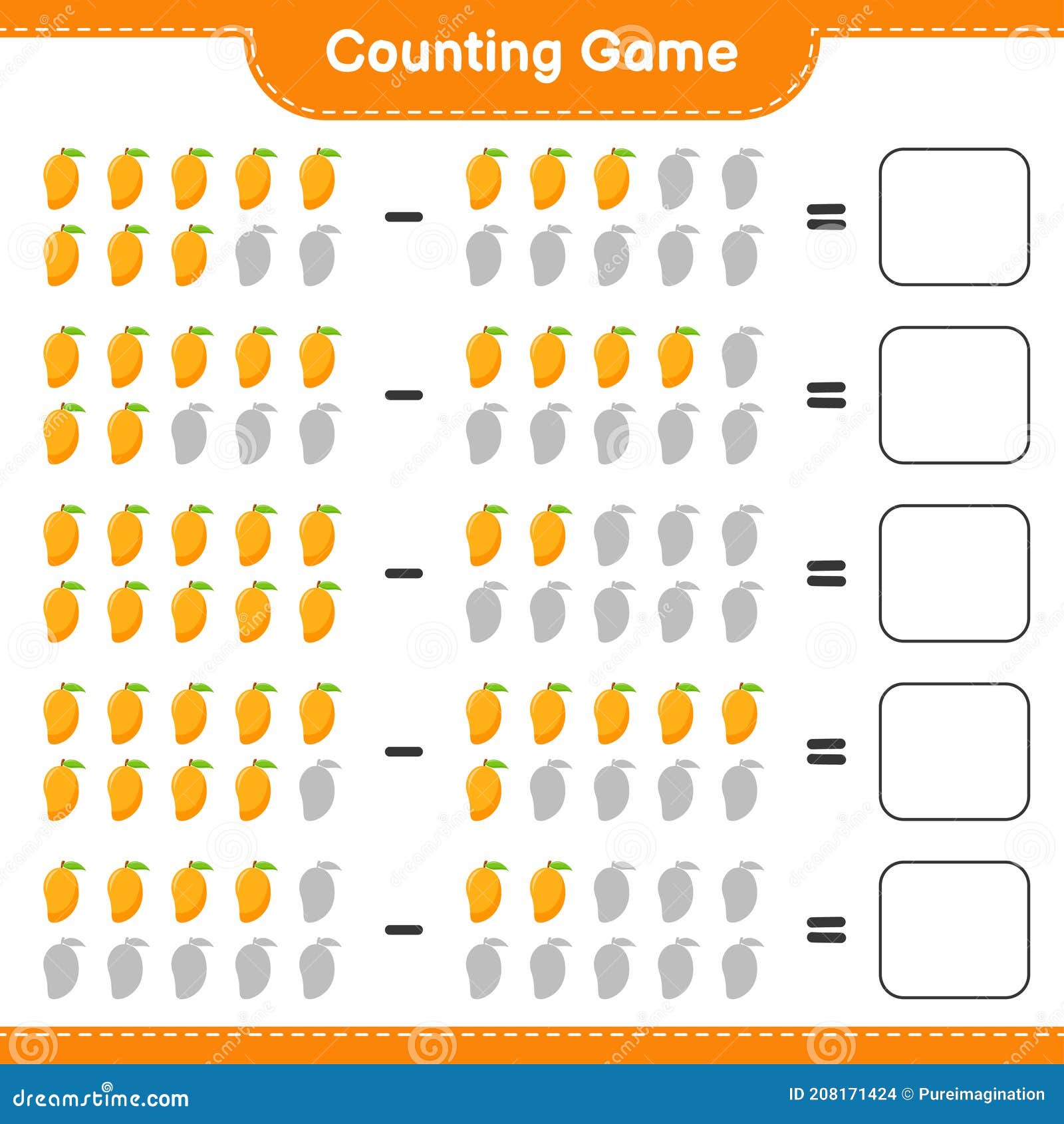 Counting Game, Count the Number of Mango and Write the Result ...