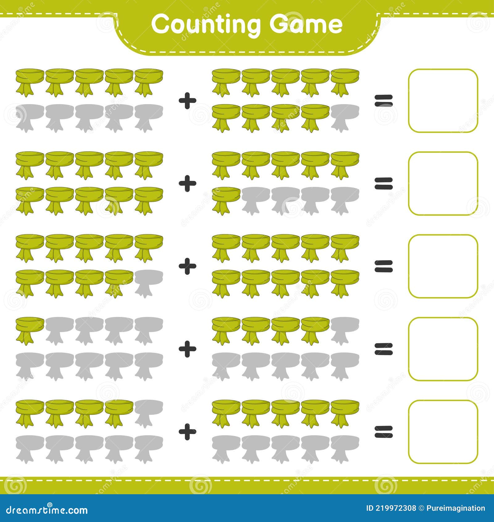 Counting Game, Count the Number of Scarf and Write the Result ...