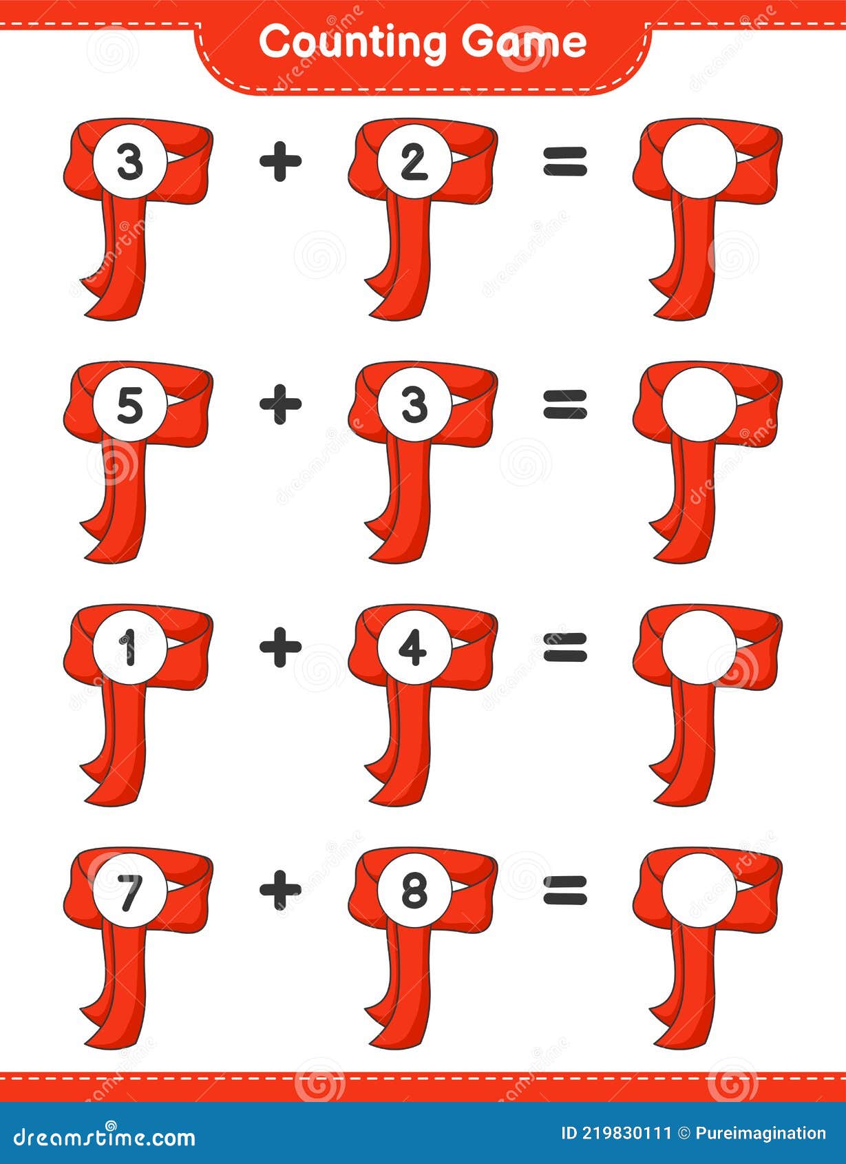 Counting Game, Count the Number of Scarf and Write the Result ...