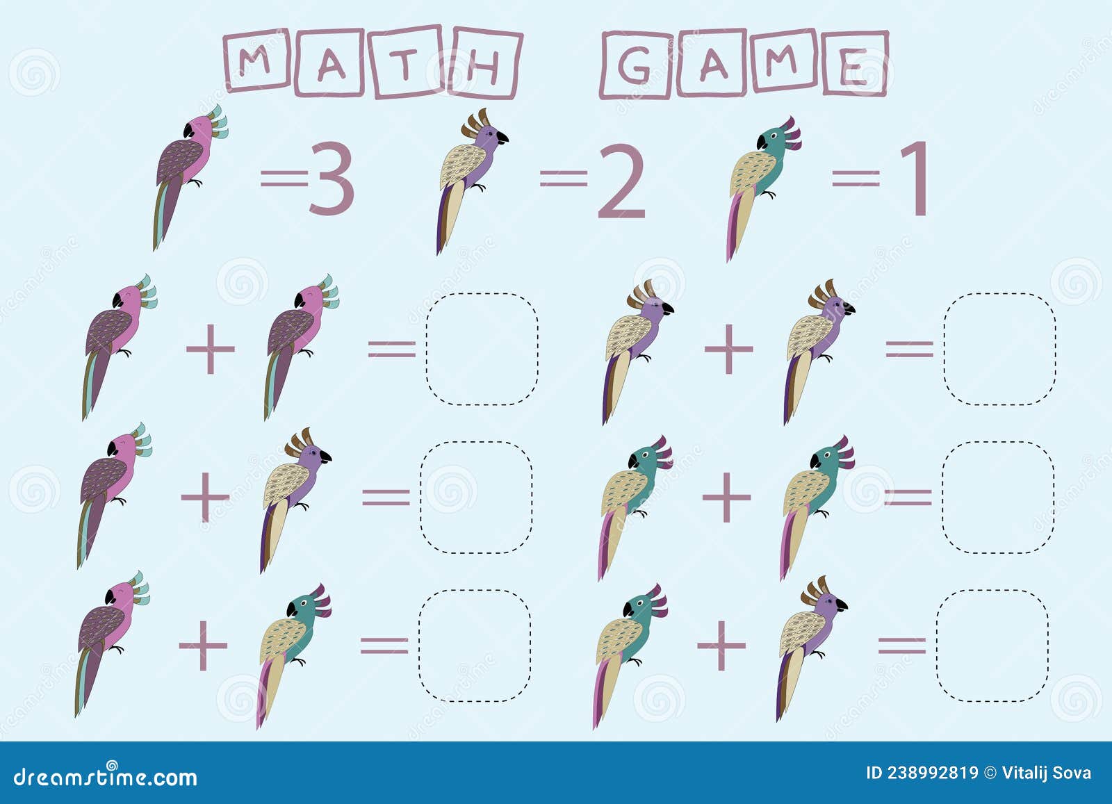 Counting game stock illustration. Illustration of math - 238992819