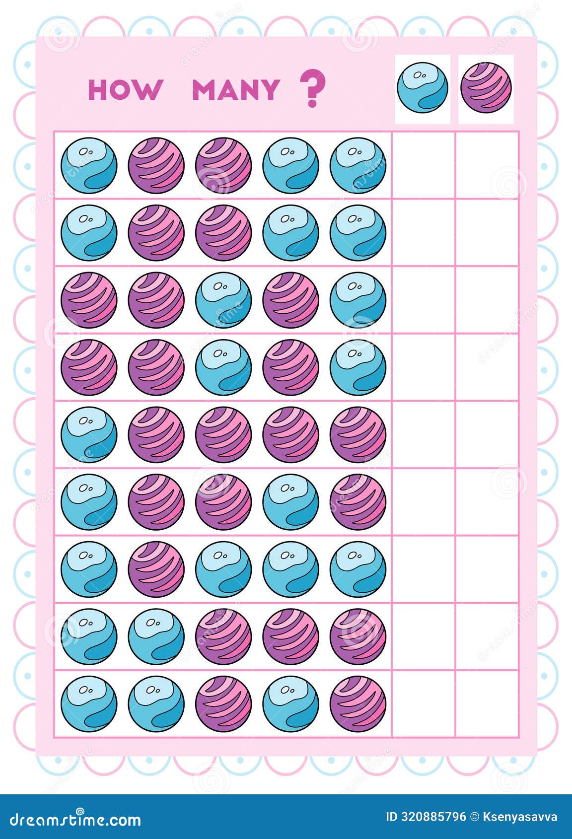 Counting Game, Educational Game for Children. Count How Many Sports ...