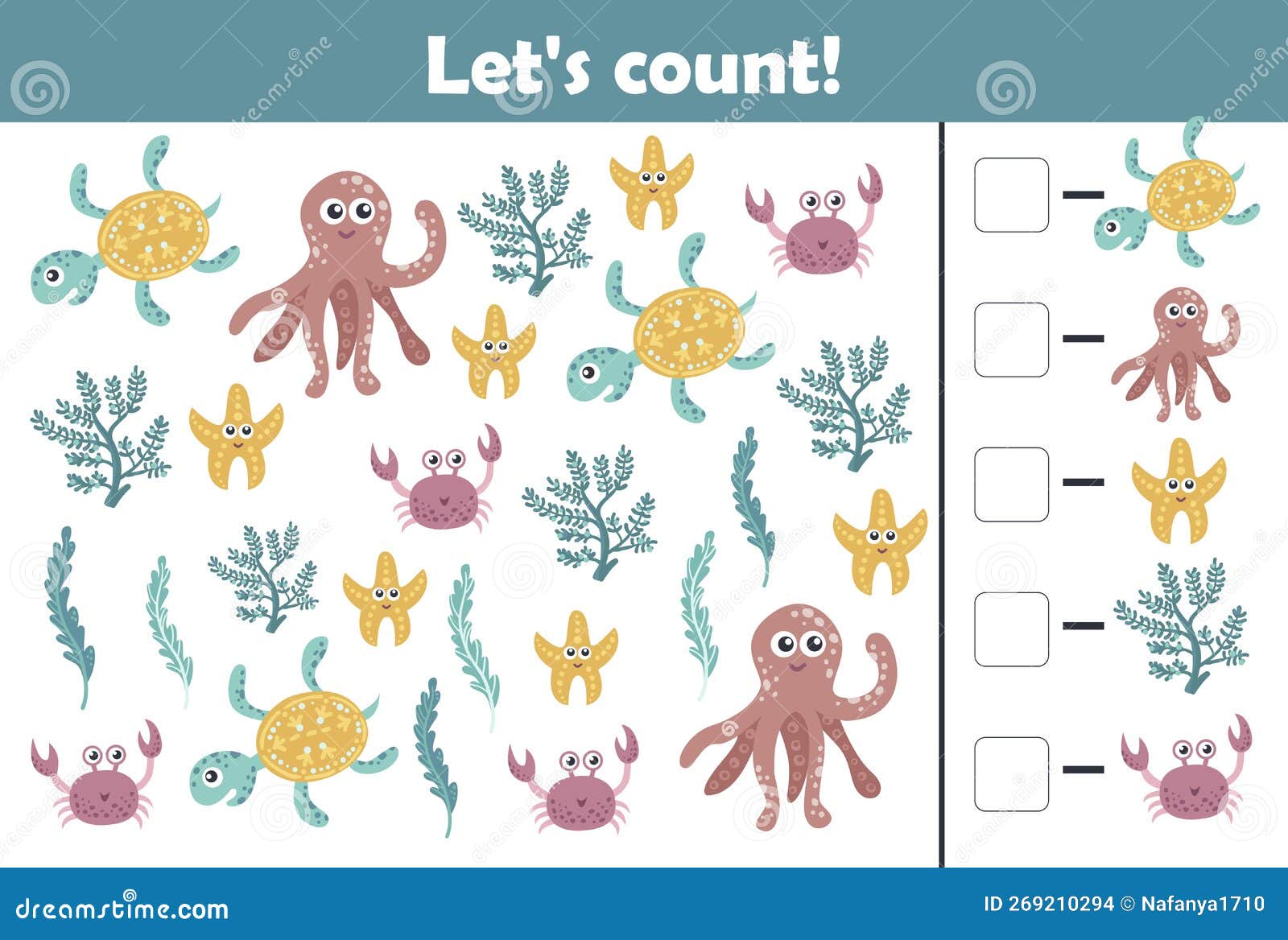 Counting Game for Kids, Allows You To Master Math Counting. Printable ...