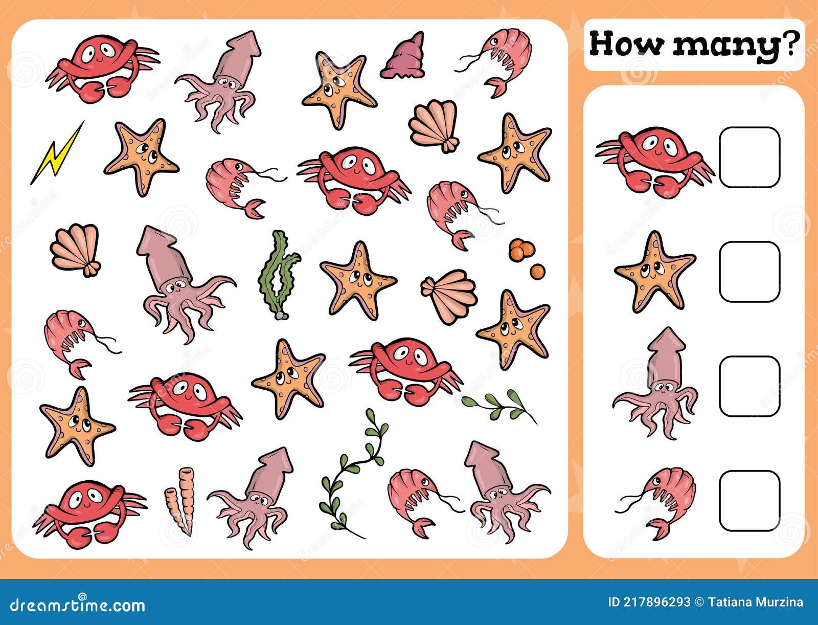 Counting Game for Preschool Children. Count How Many Educational a ...