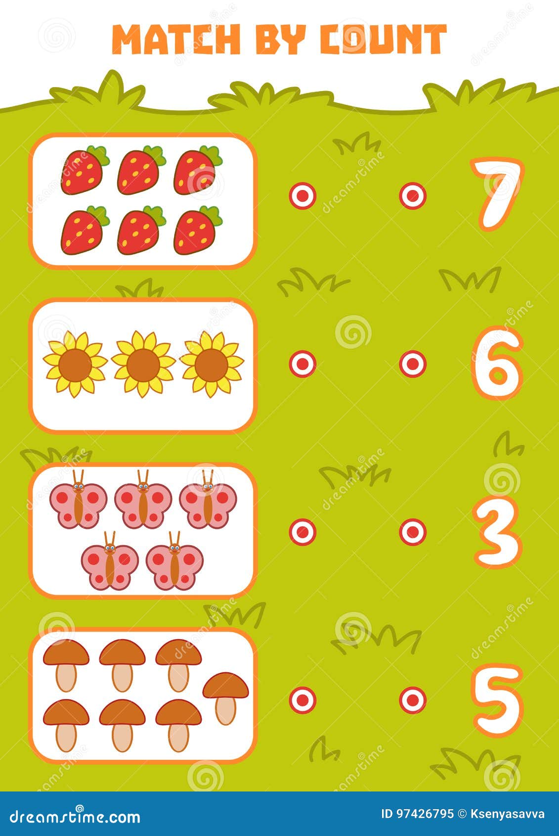 Counting Game for Preschool Children. Count Objects Stock Vector ...