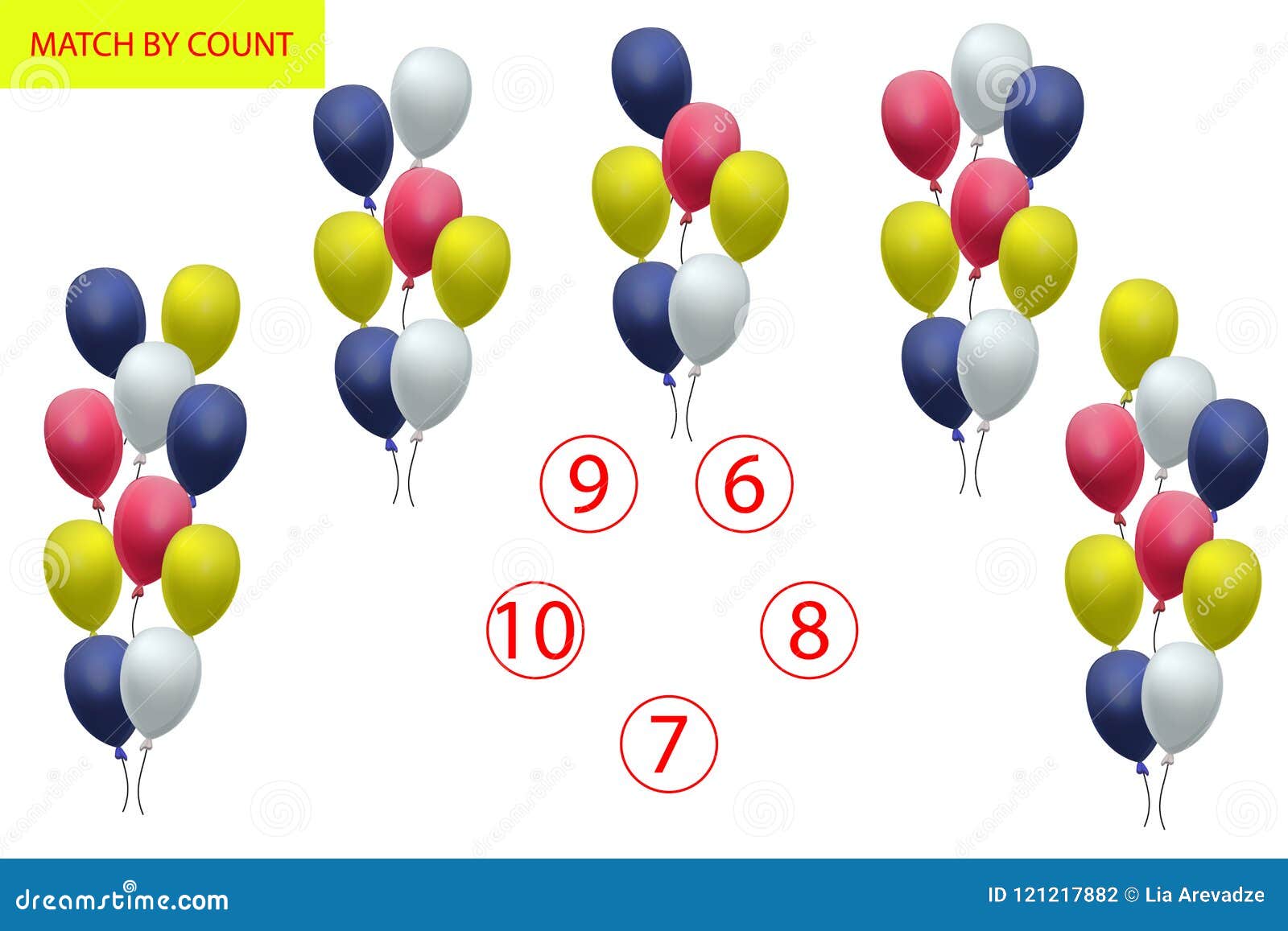Counting Game for Preschool Children. Mathematics Task. How Many ...