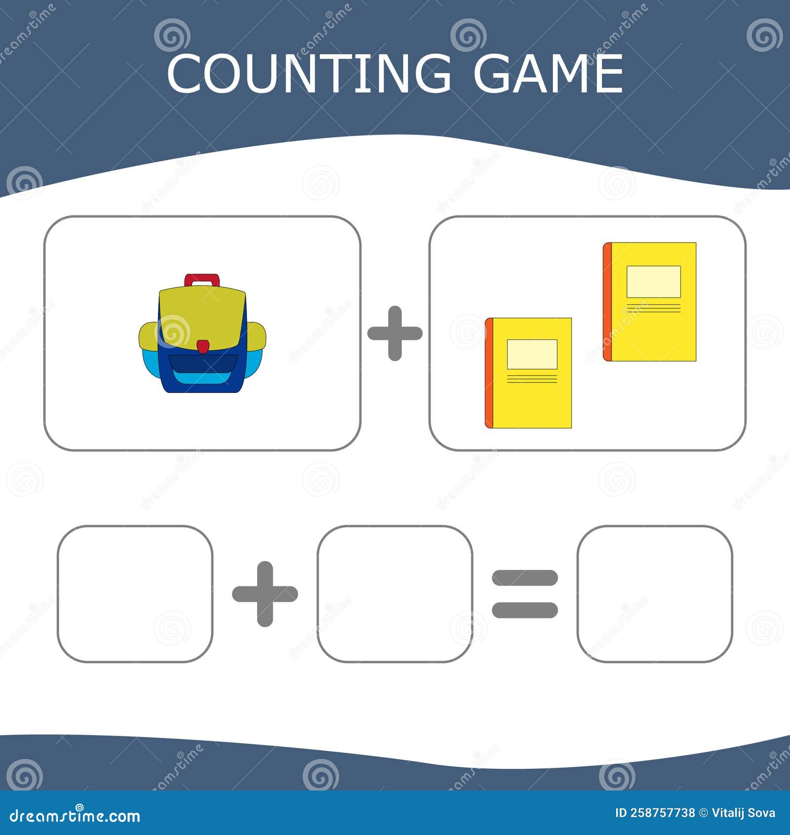 Counting Game stock illustration. Illustration of design - 258757738