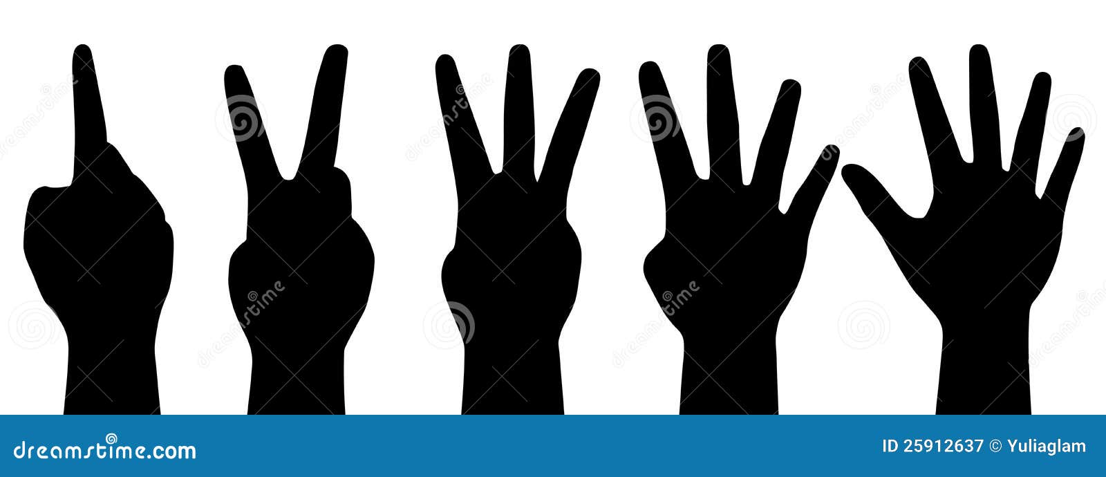 Counting hands stock vector. Illustration of people, help - 25912637