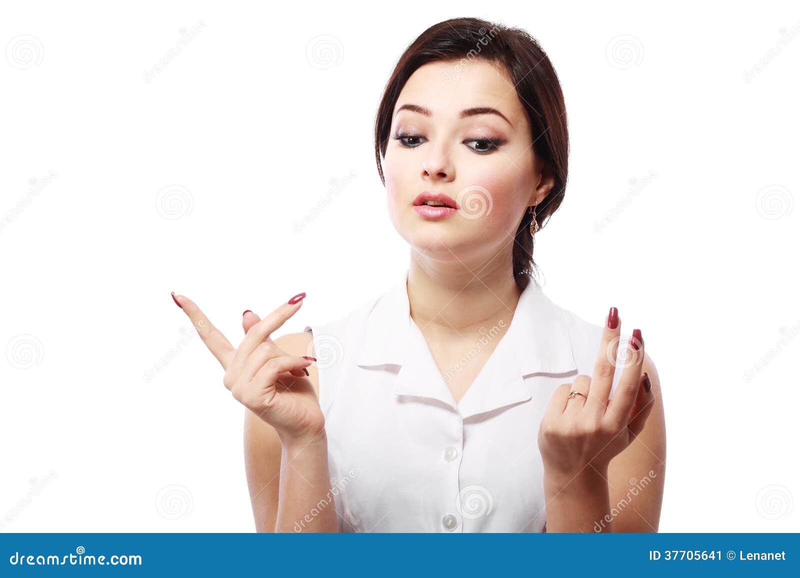 Counting on hands stock image. Image of lady, figure - 37705641