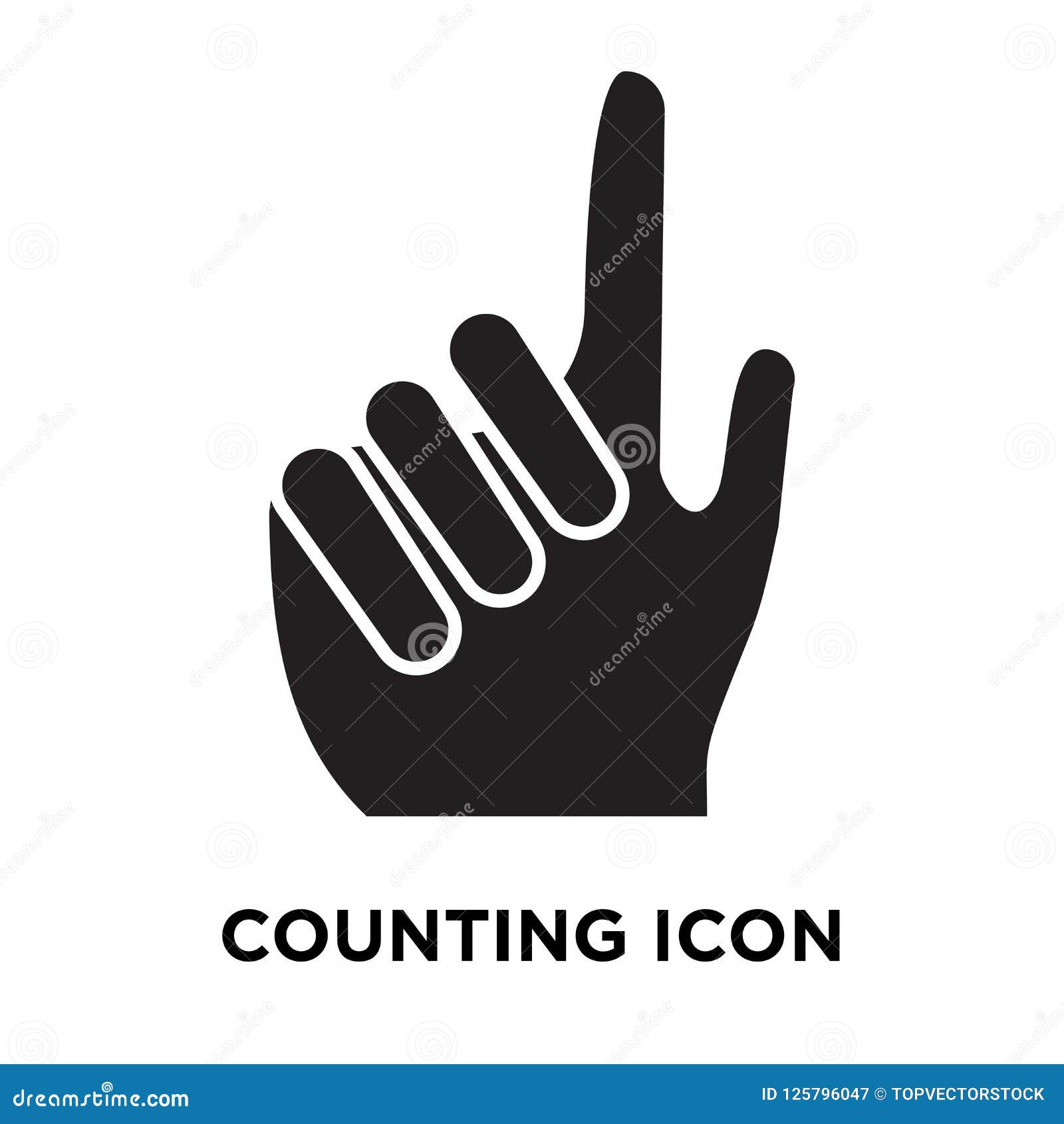 Counting Icon Vector Isolated on White Background, Logo Concept Stock ...