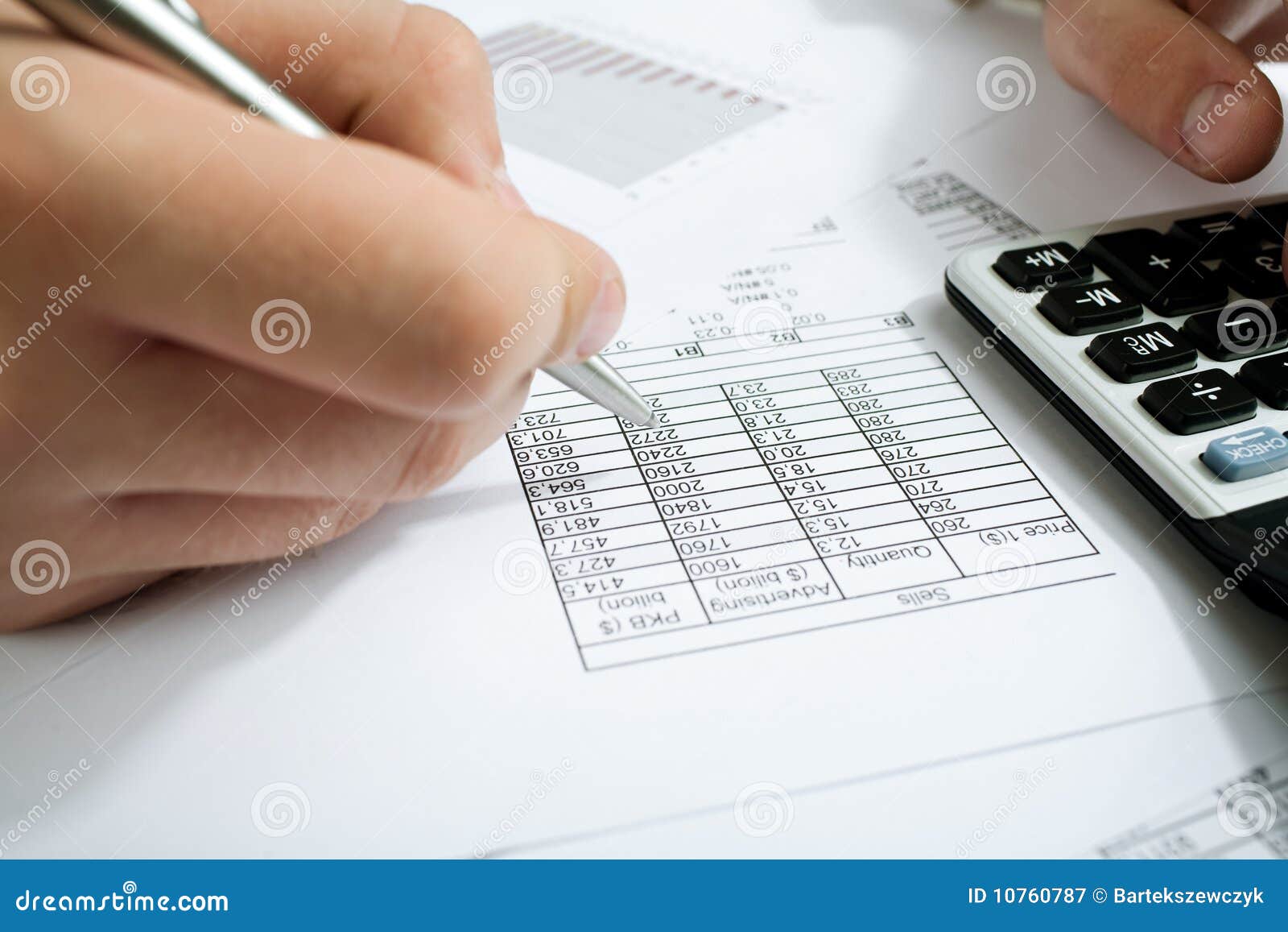 Counting Income on Calculator Stock Image - Image of education, keypad ...