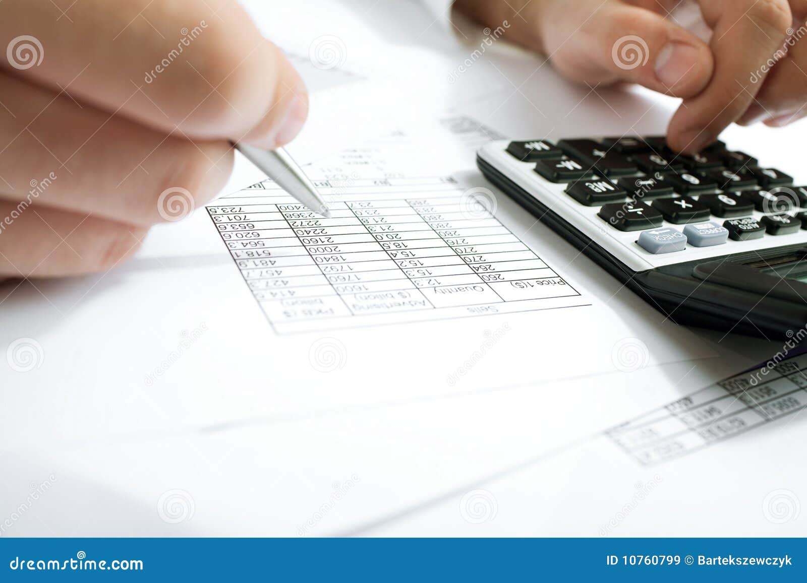 Counting Income on Calculator Stock Image - Image of balance, business ...
