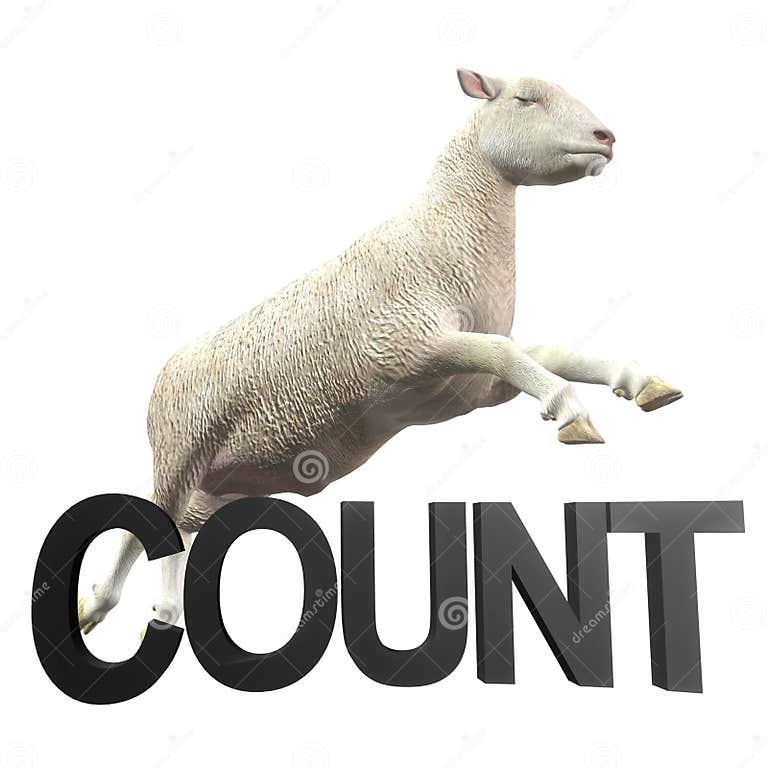 Counting jumping sheep stock illustration. Illustration of lamb - 14147460