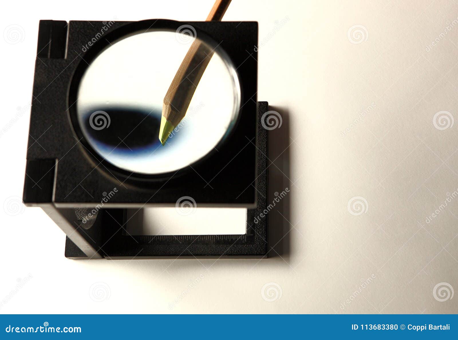 Counting Lens on Drawing with Pencil Stock Photo - Image of pencils ...