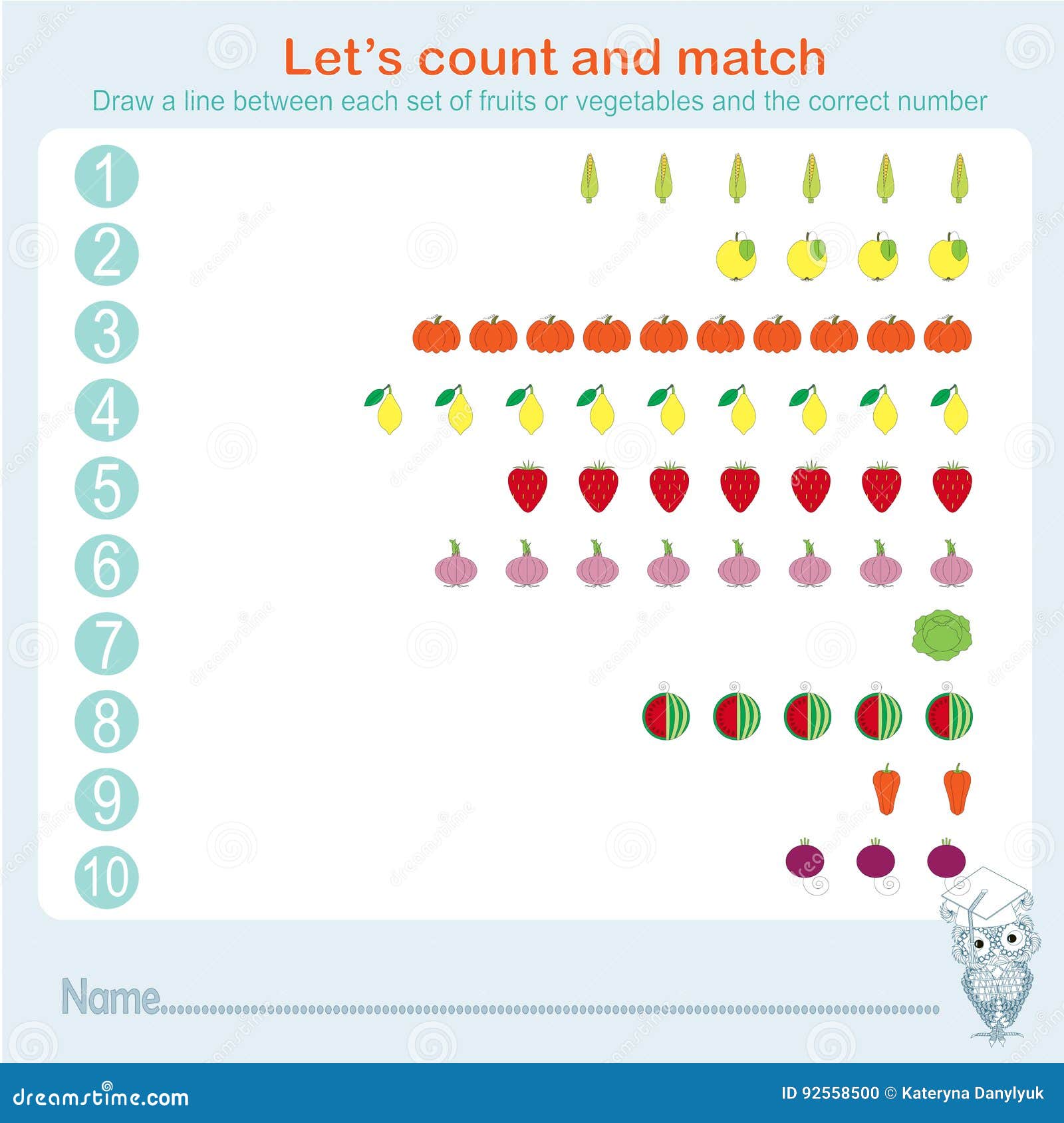 Math Exercises For The Study Of Numbers. Find, Count And Color ... Math Exercises For The Study Of Numbers. Find, Count And Color ...
