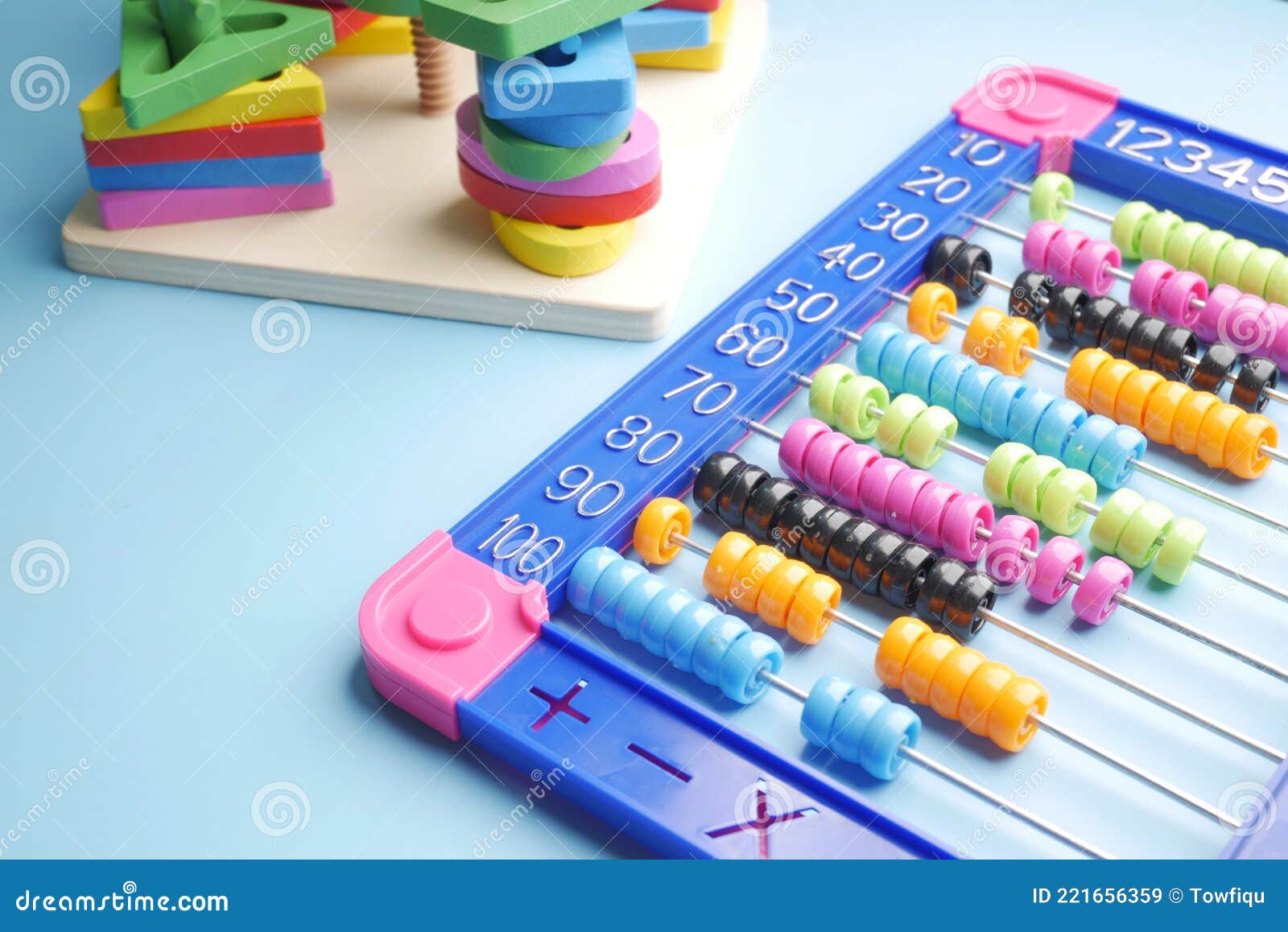Counting Math Learning Toy on Table Stock Image - Image of school ...
