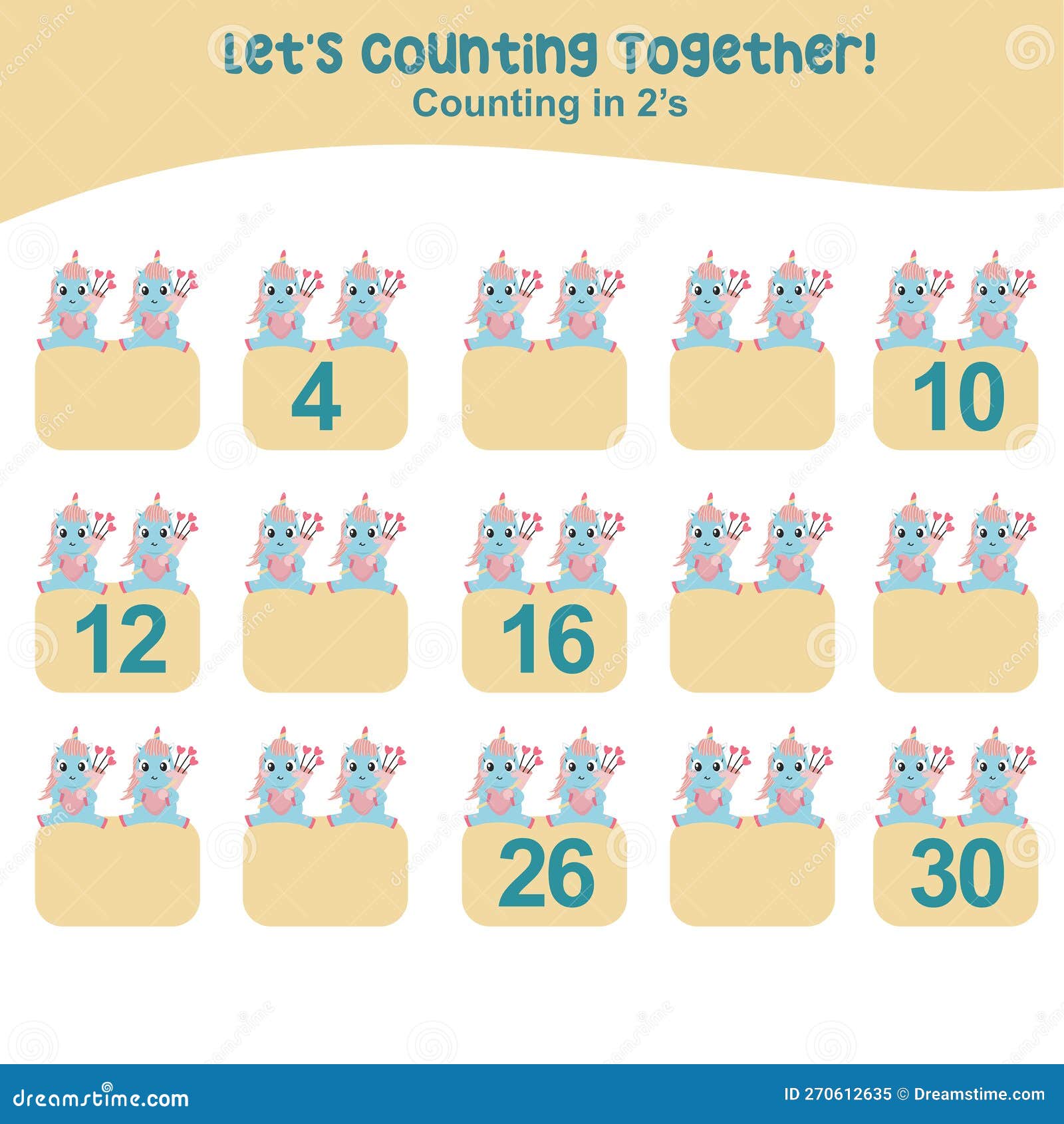 Counting by Two S the Unicorn Sitting on the Cloud Practising Math in ...
