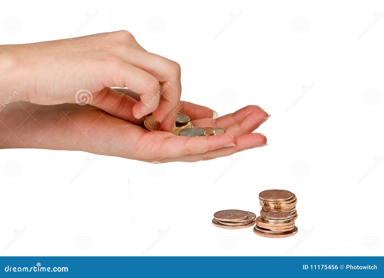 Counting money stock photo. Image of coinage, money, dollar - 11175456