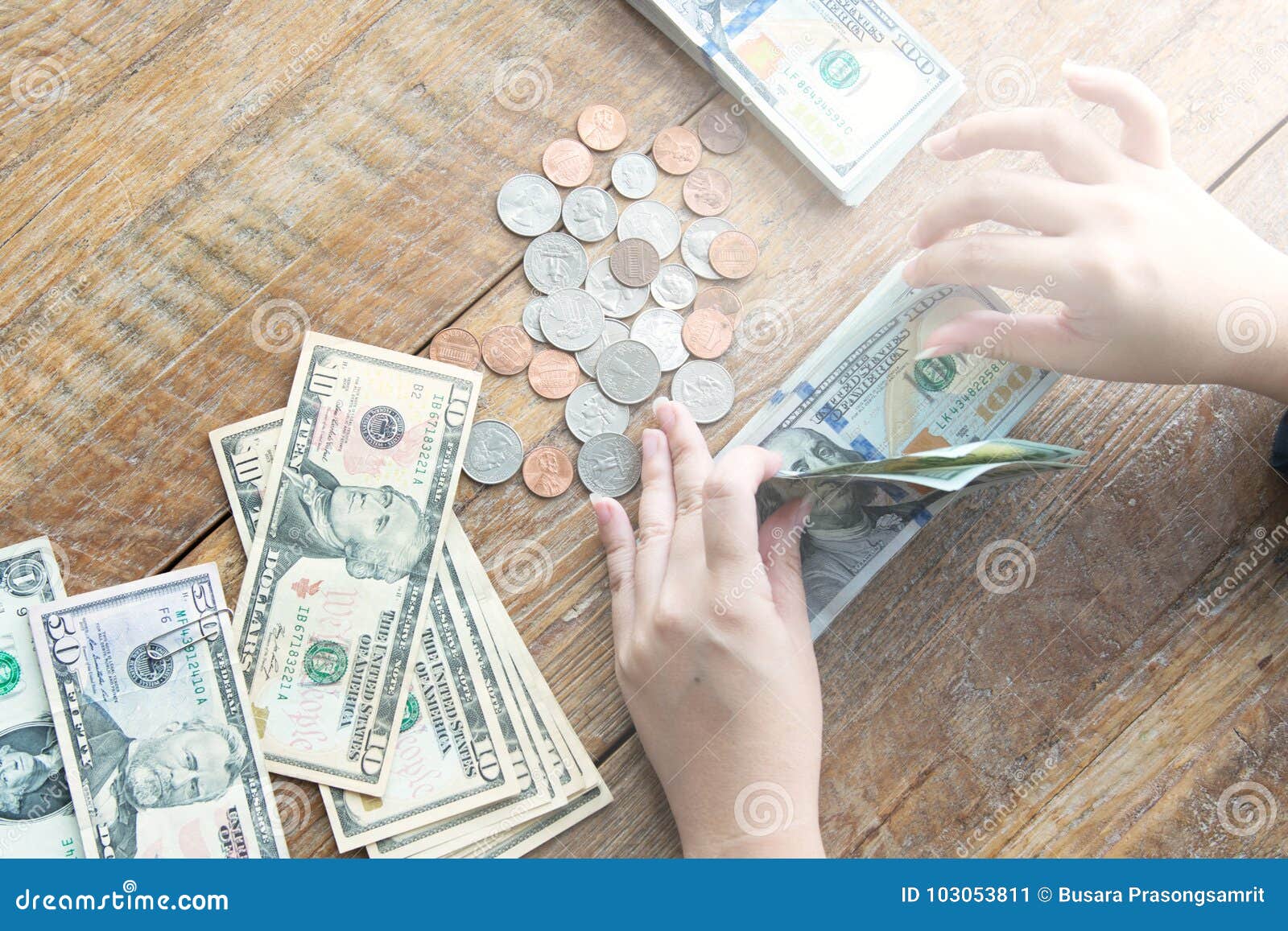 Counting money stock image. Image of banknote, finance - 103053811