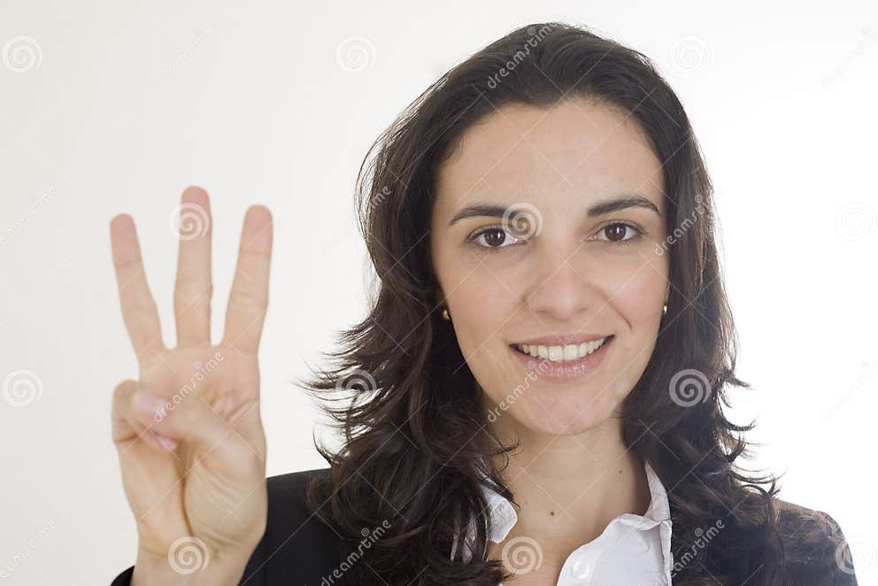 Counting number 3 stock image. Image of counting, fingers - 12609239