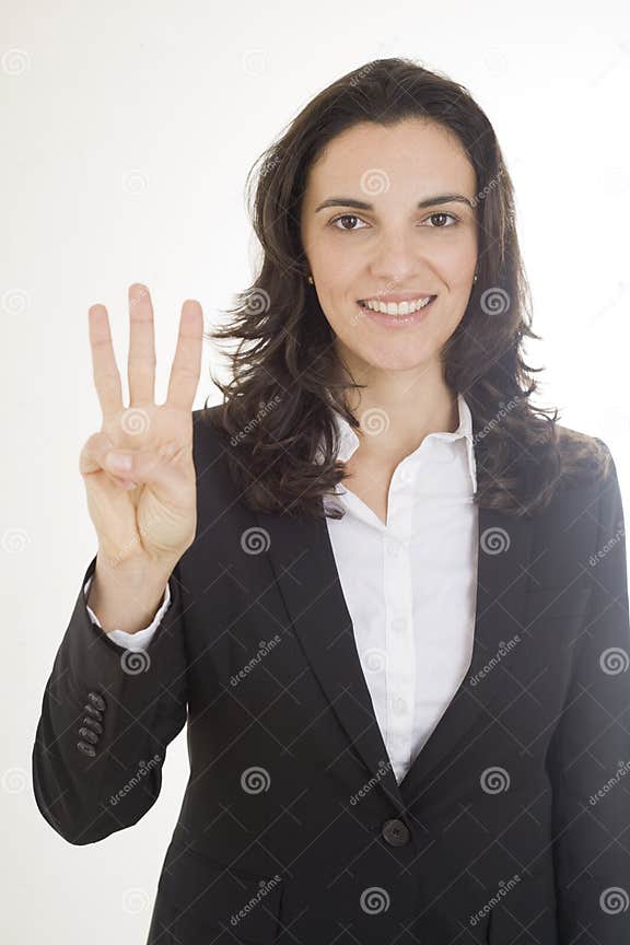 Counting number 3 stock photo. Image of gesturing, bill - 12616502