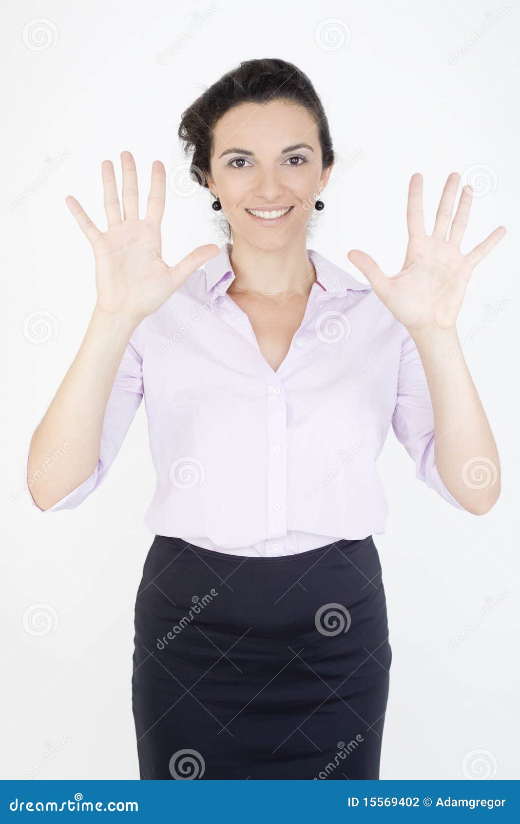 Counting number ten stock photo. Image of savings, finger - 15569402