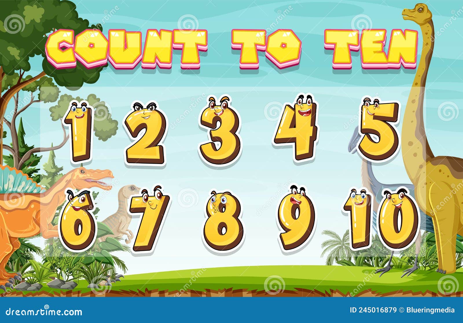 Counting Number 1 To 10 for Kids Stock Vector - Illustration of games ...