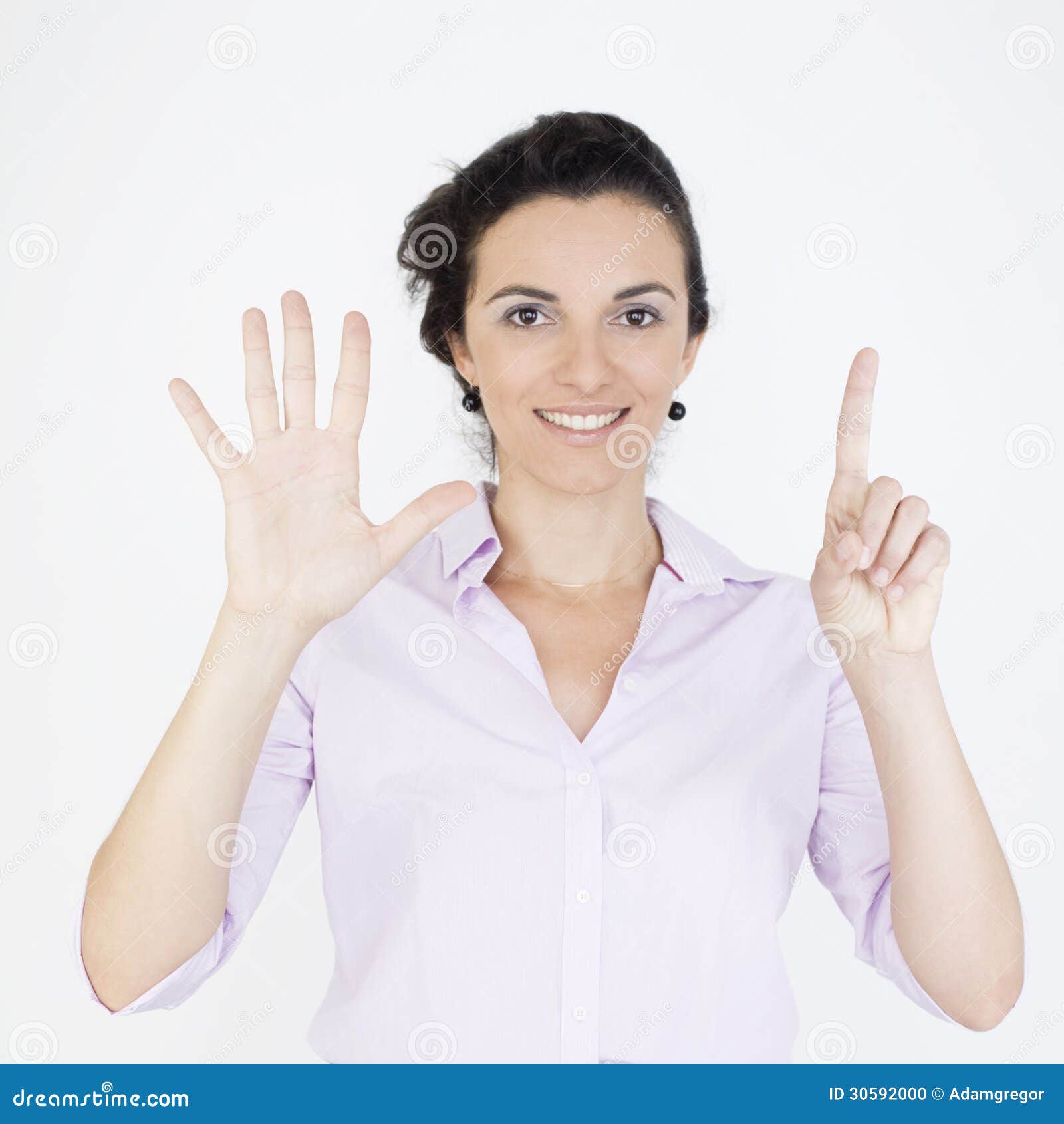 Counting number 6 stock photo. Image of object, finger - 30592000