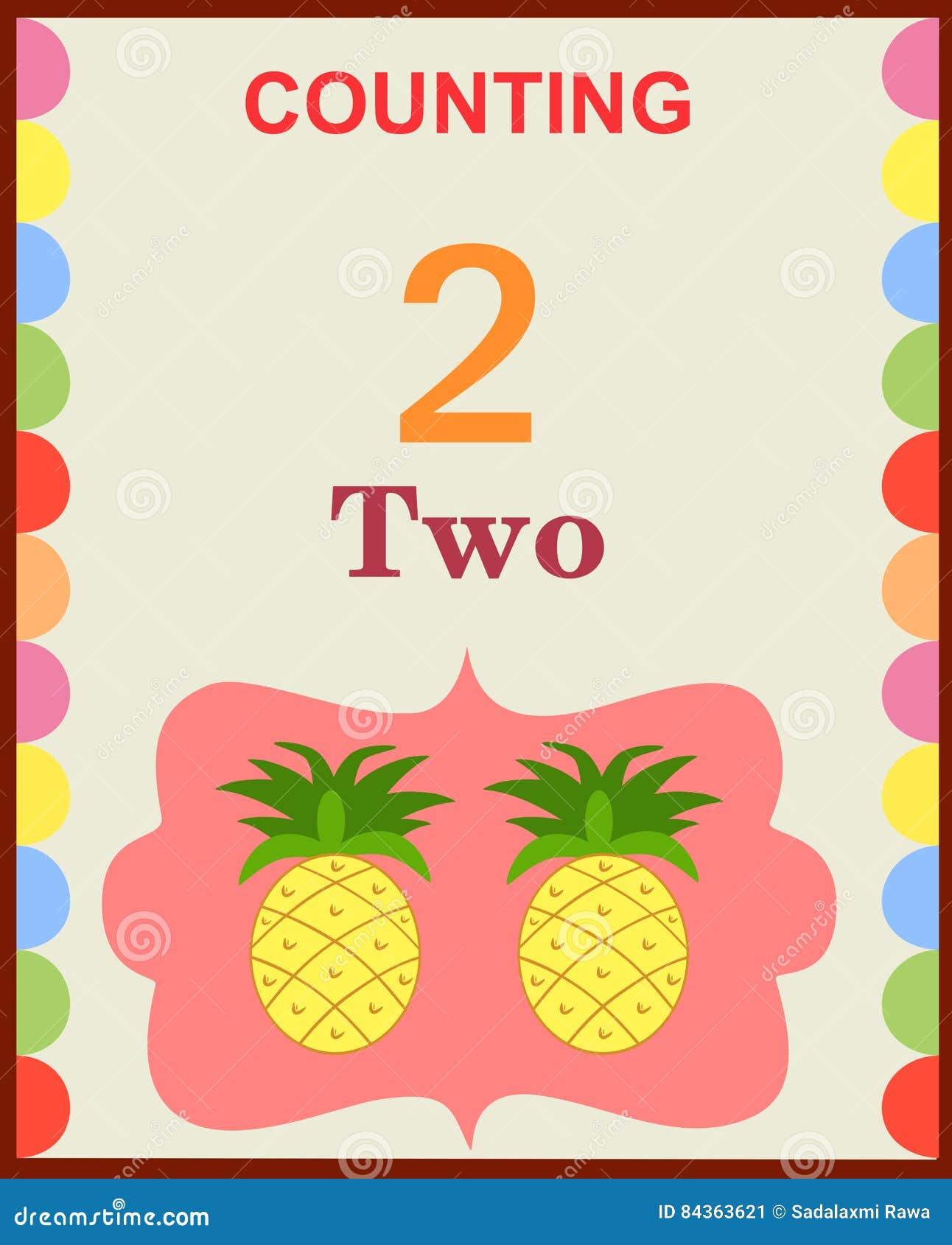 Counting numbers 2 stock vector. Illustration of numbers - 84363621