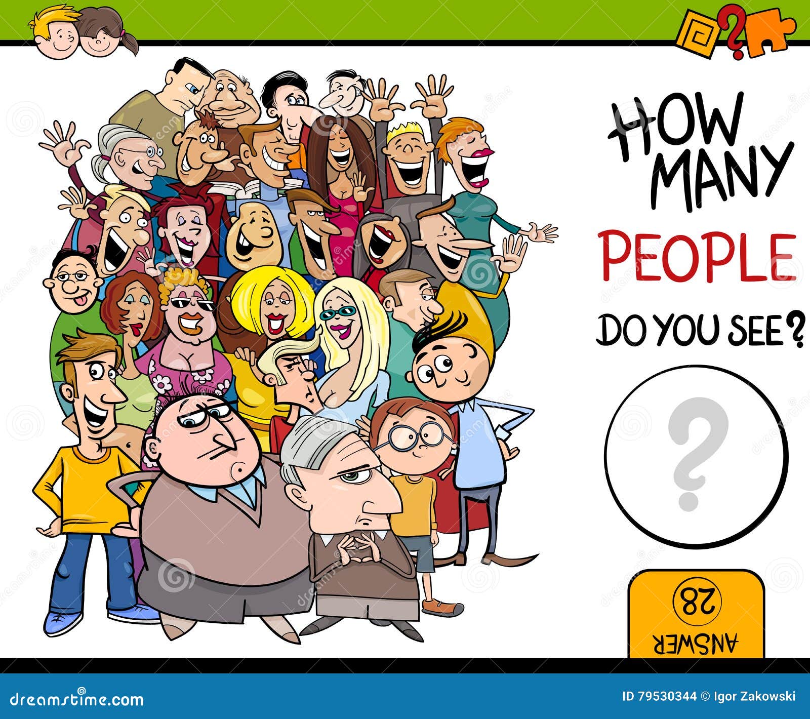 Counting People Activity Task Stock Vector - Illustration of ...