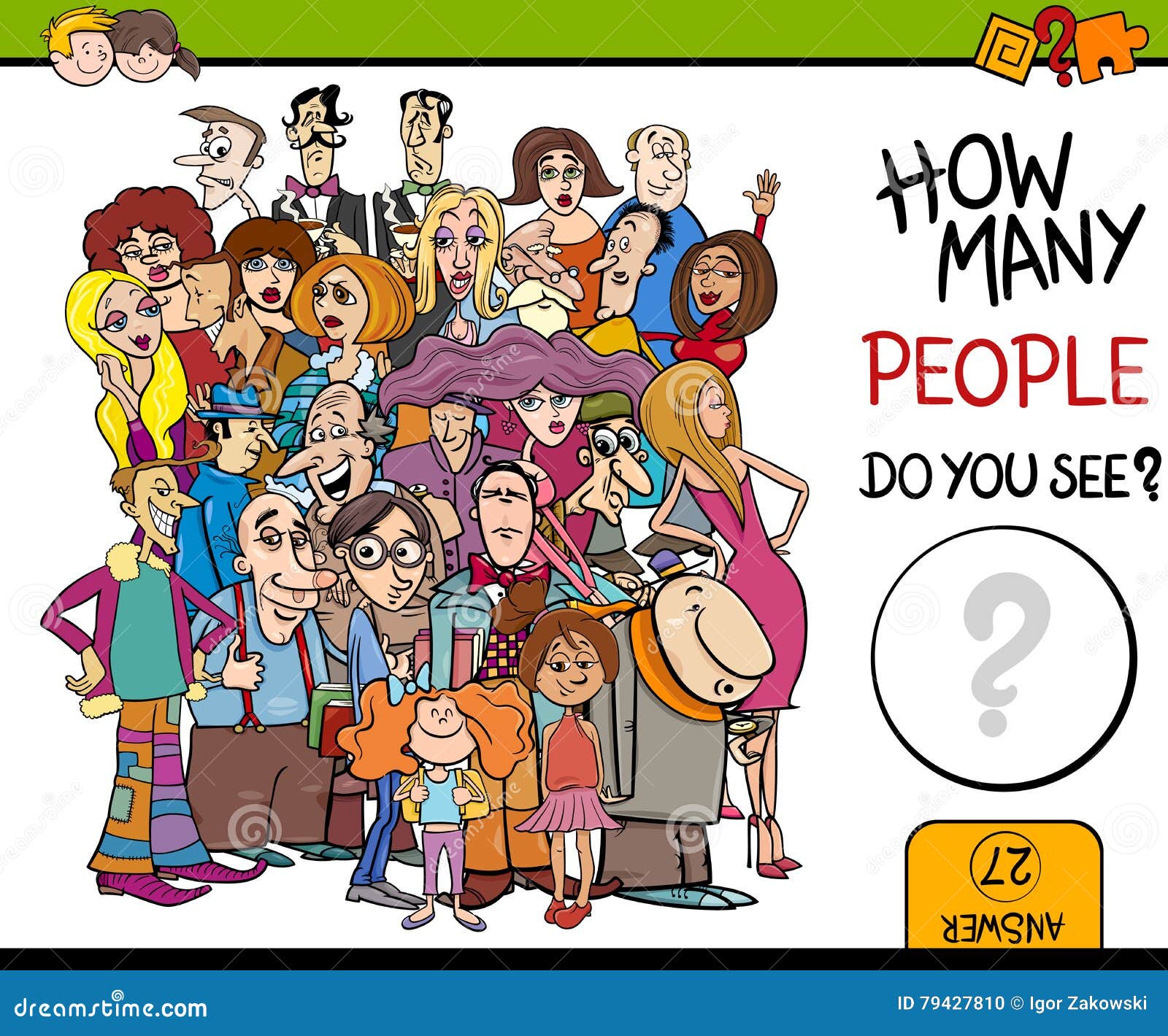 Counting People Activity Task Stock Vector - Illustration of people ...