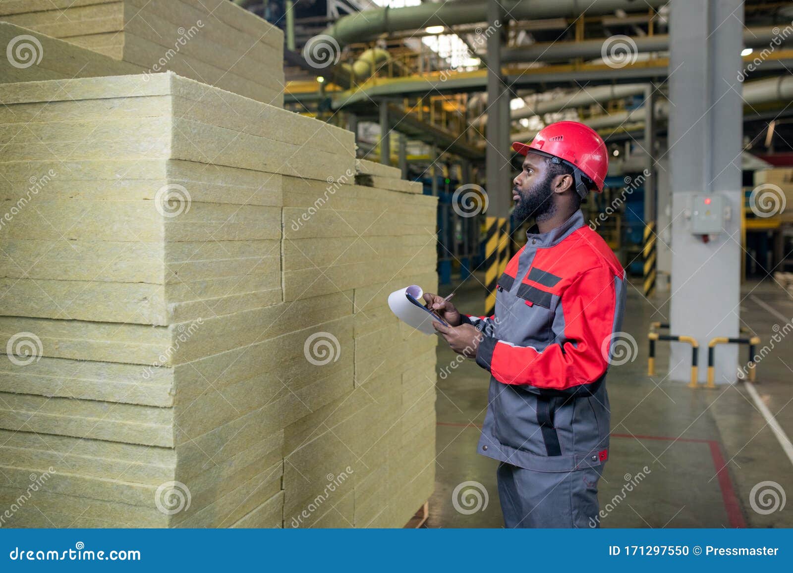 Counting Produced Materials Stock Photo - Image of worker, warehouse ...